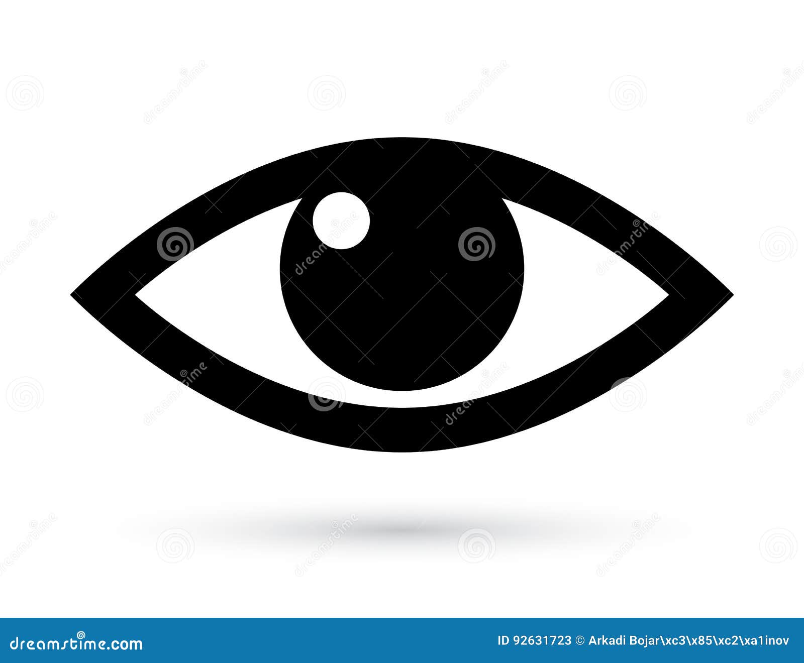 Eye vector pictogram stock vector. Illustration of care - 92631723