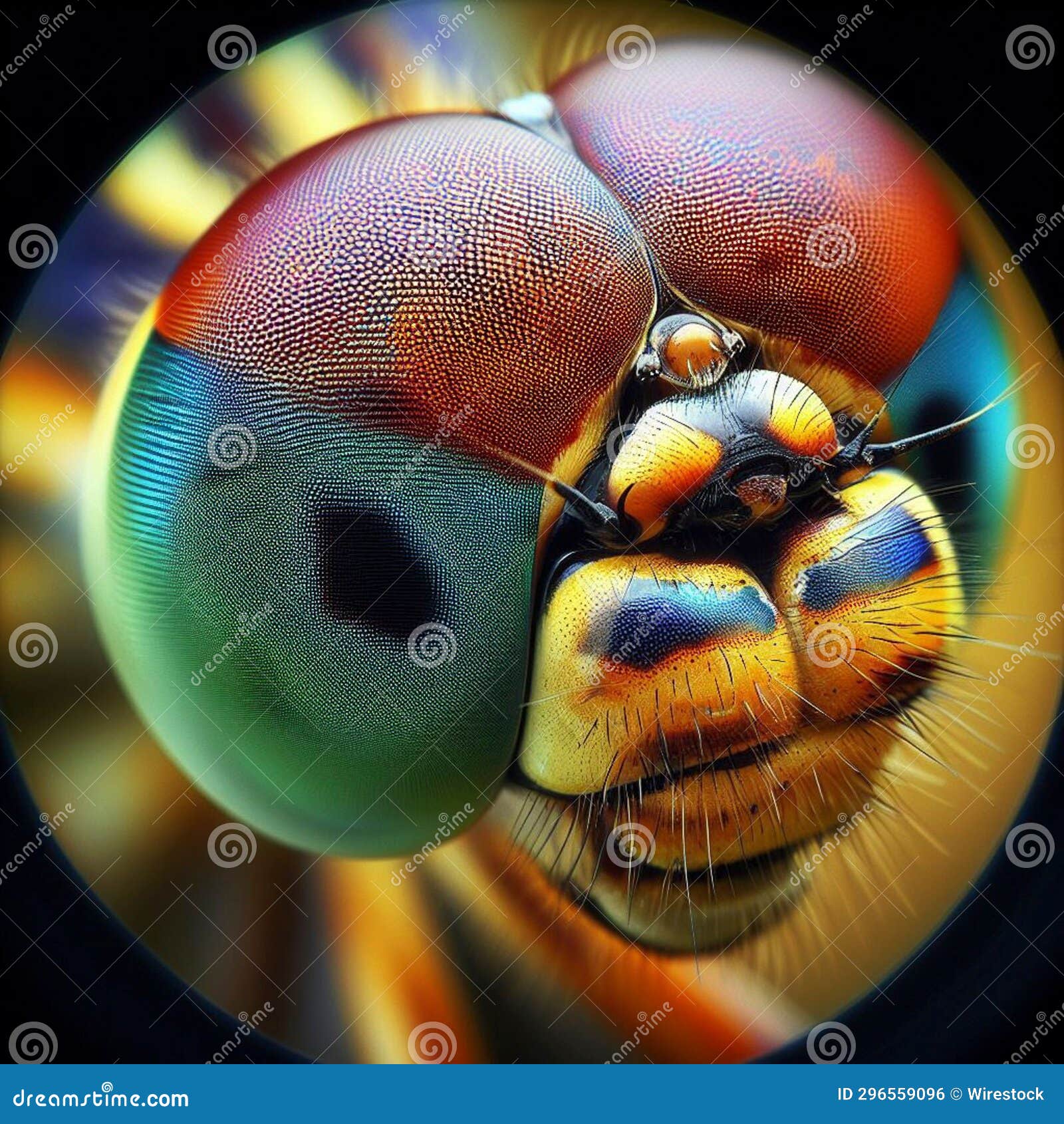 An Eye View of a Dragonfly Bug S Eyes Stock Illustration - Illustration ...