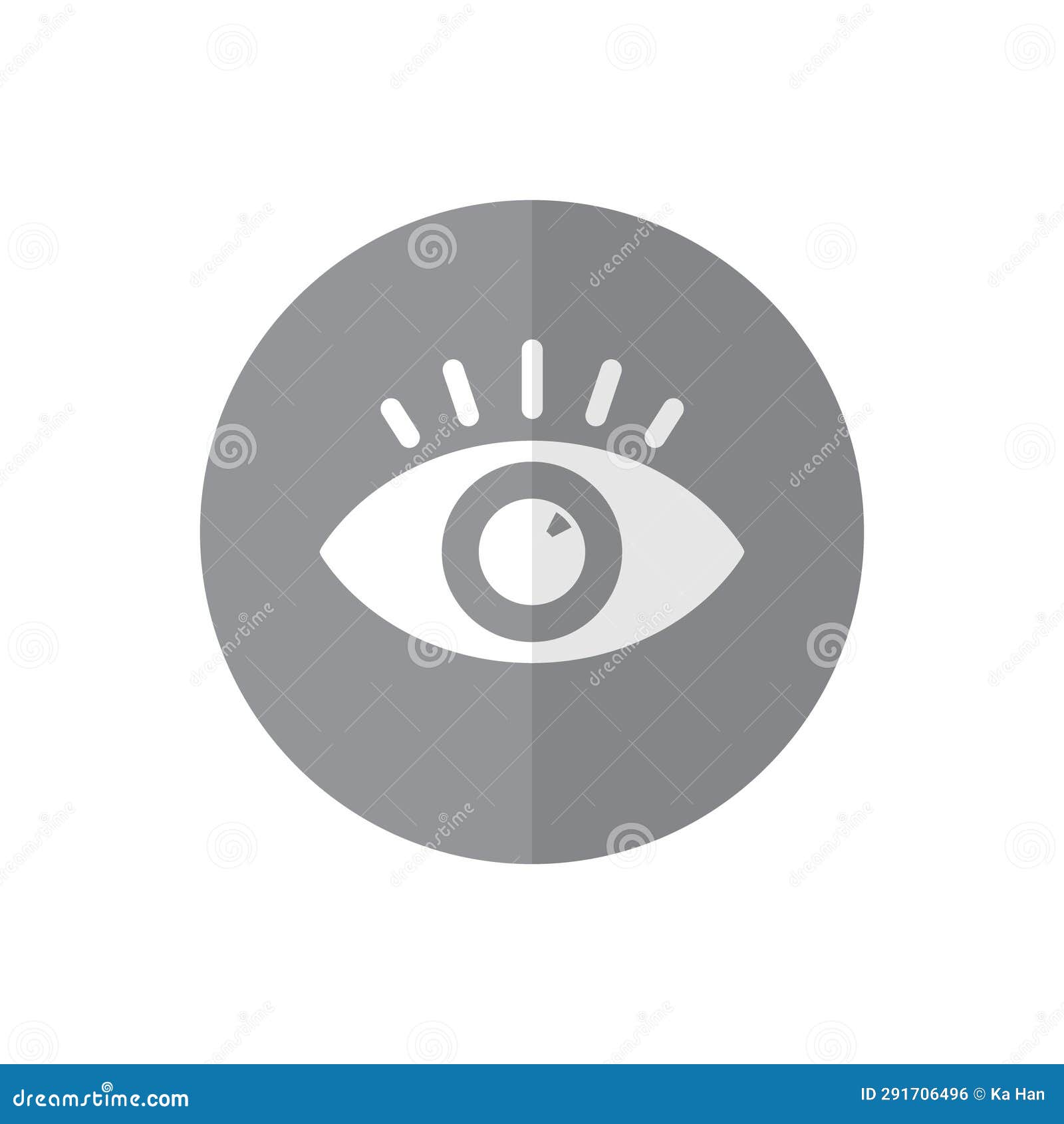 Eye, View Icon Vector in Flat Style Stock Illustration - Illustration ...