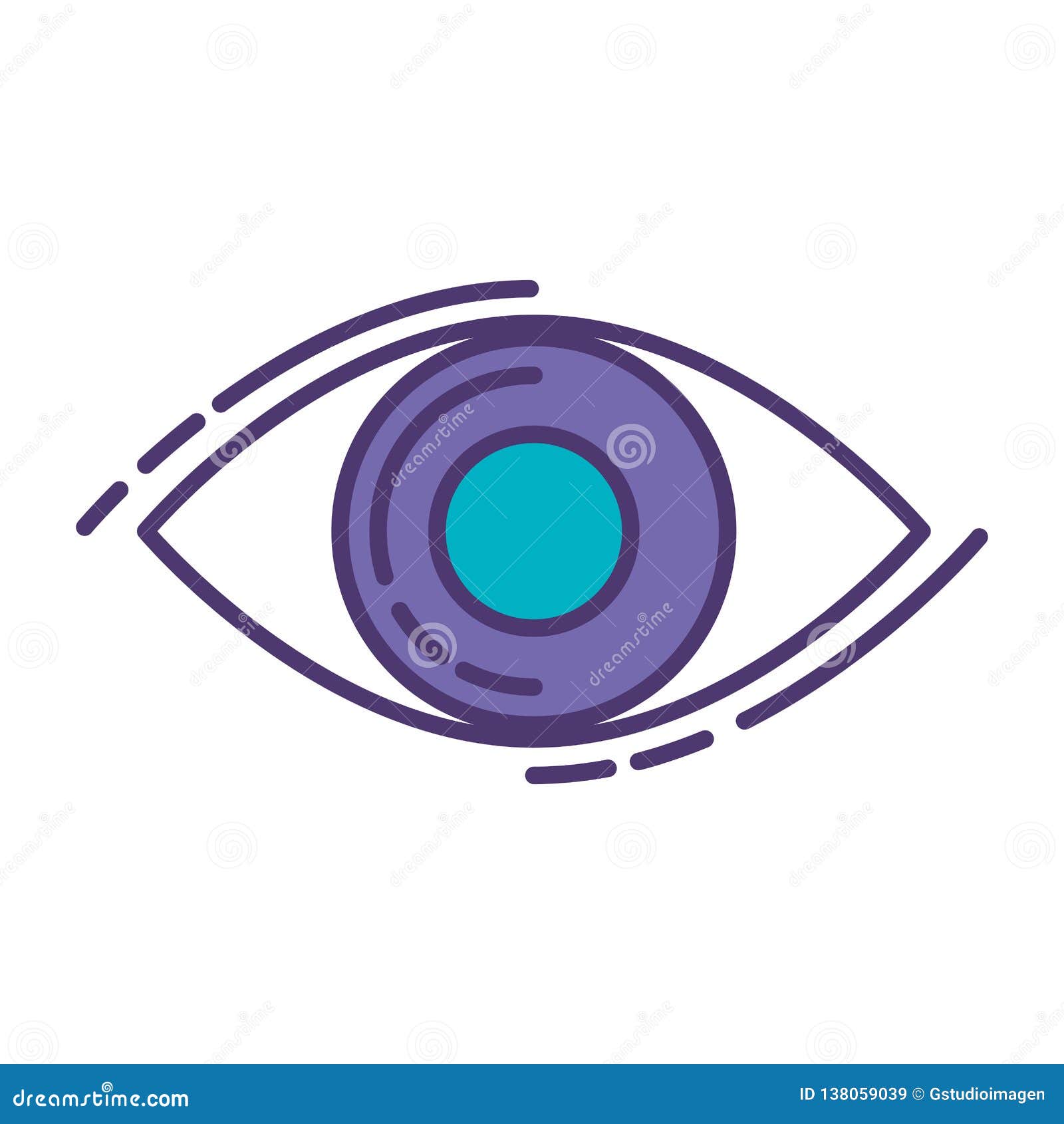 Eye view isolated icon stock vector. Illustration of antivirus - 138059039