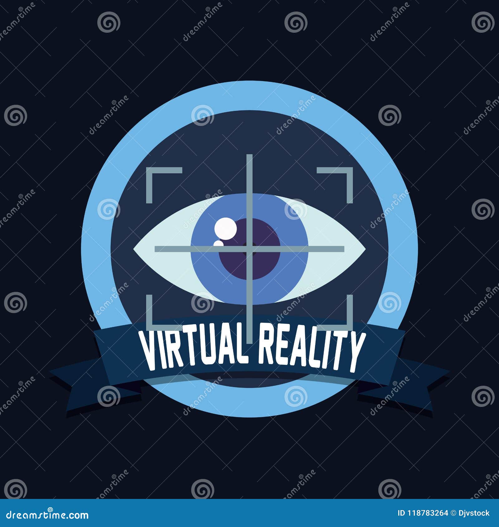 Eye View of Reality Virtual Technology Stock Vector - Illustration of ...