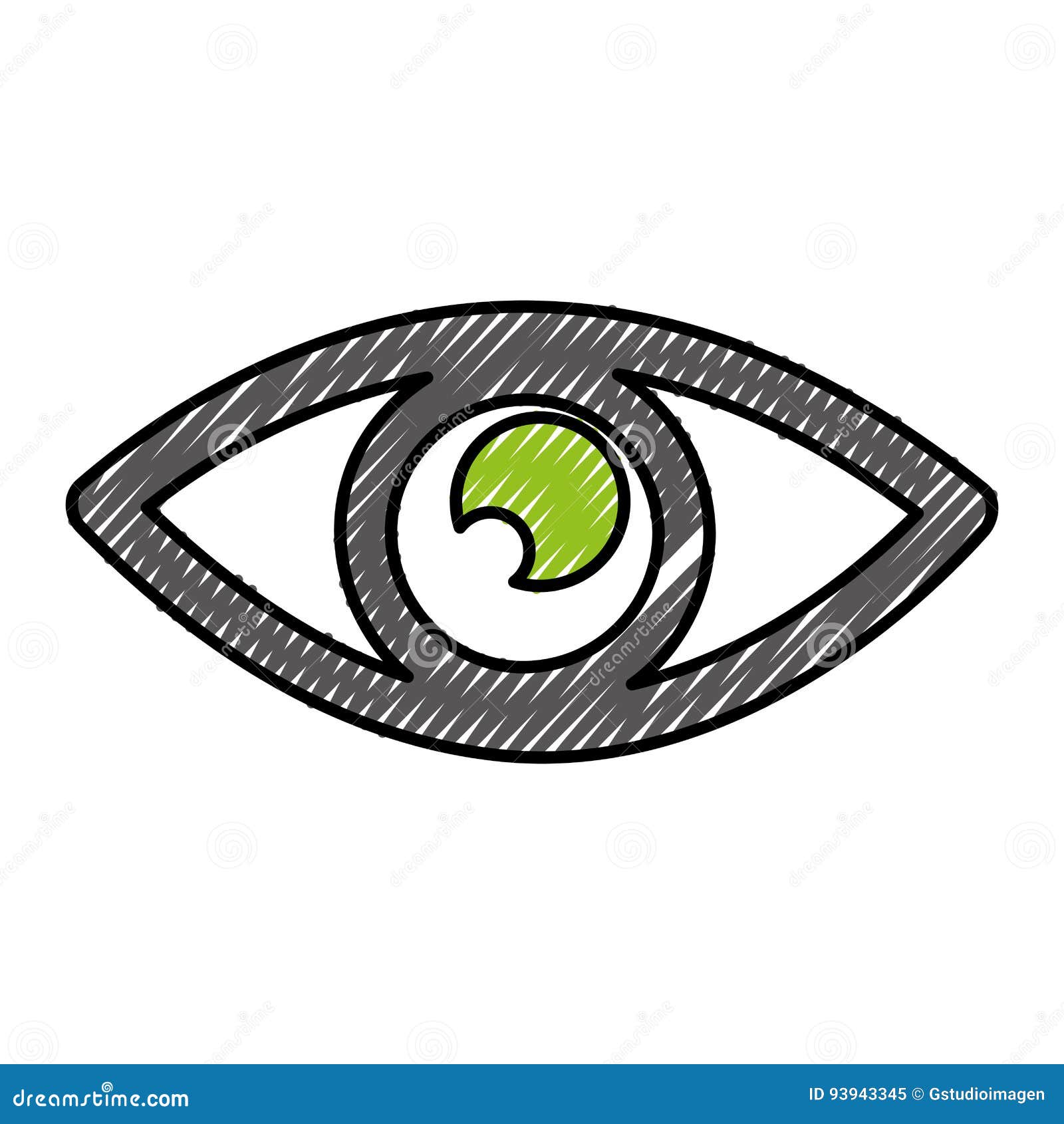 Eye view symbol icon stock vector. Illustration of concept - 93943345