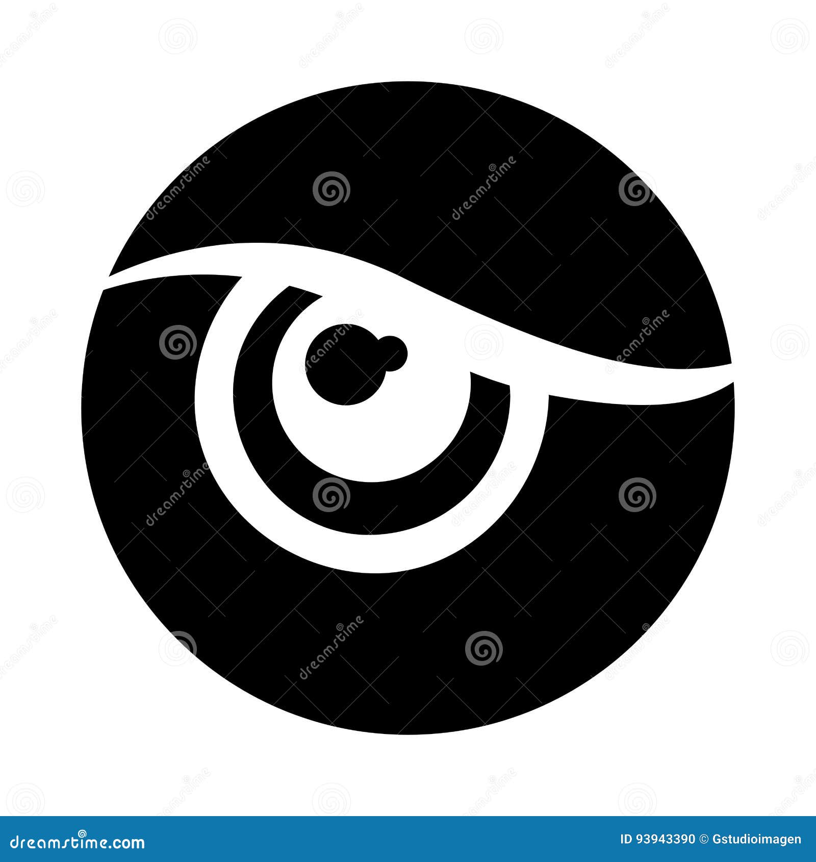 Eye view symbol icon stock vector. Illustration of bright - 93943390