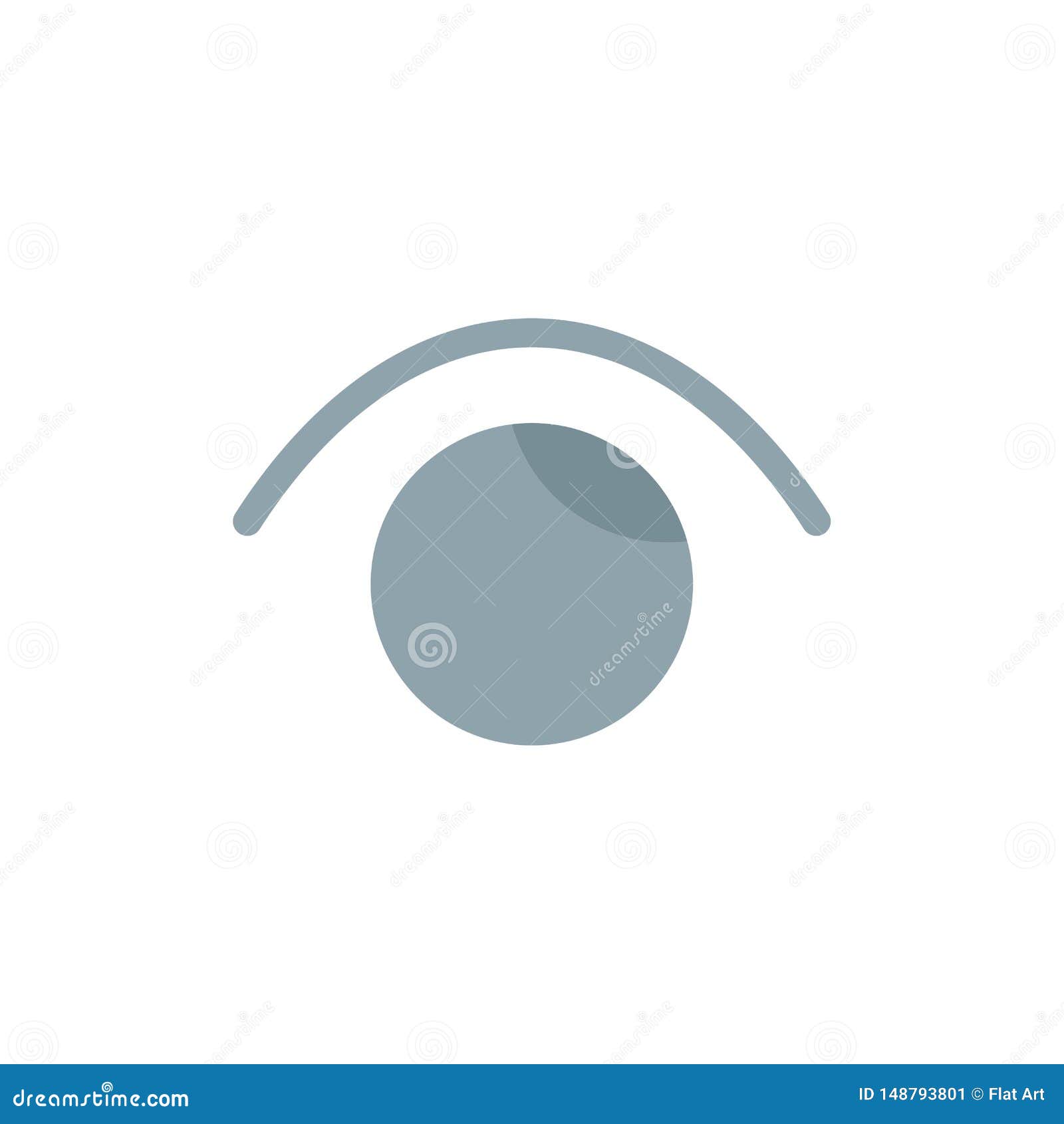 Eye, View, Watch, Twitter Flat Color Icon. Vector Icon Banner Template ...