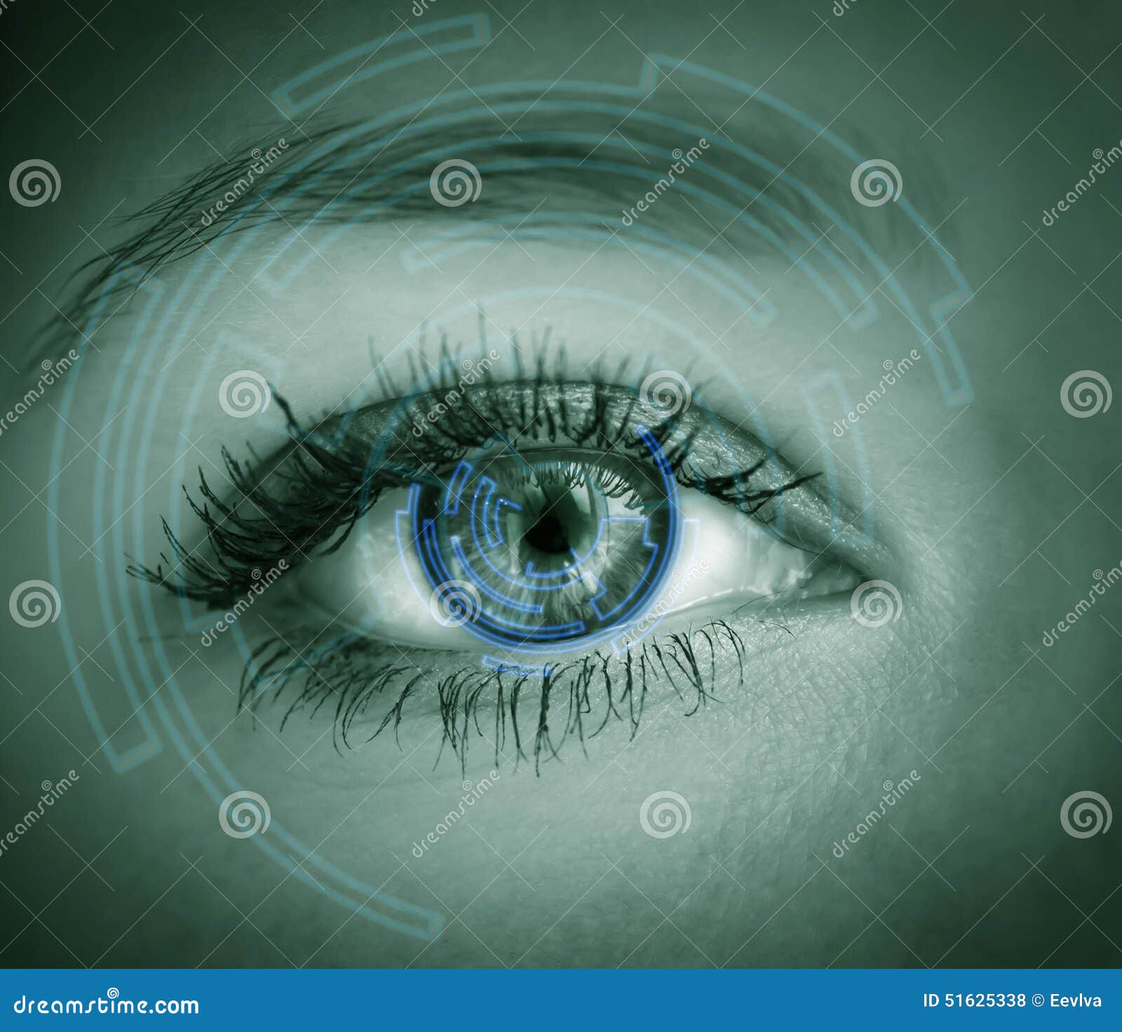 Eye Viewing Digital Information. Stock Image | CartoonDealer.com #55758121