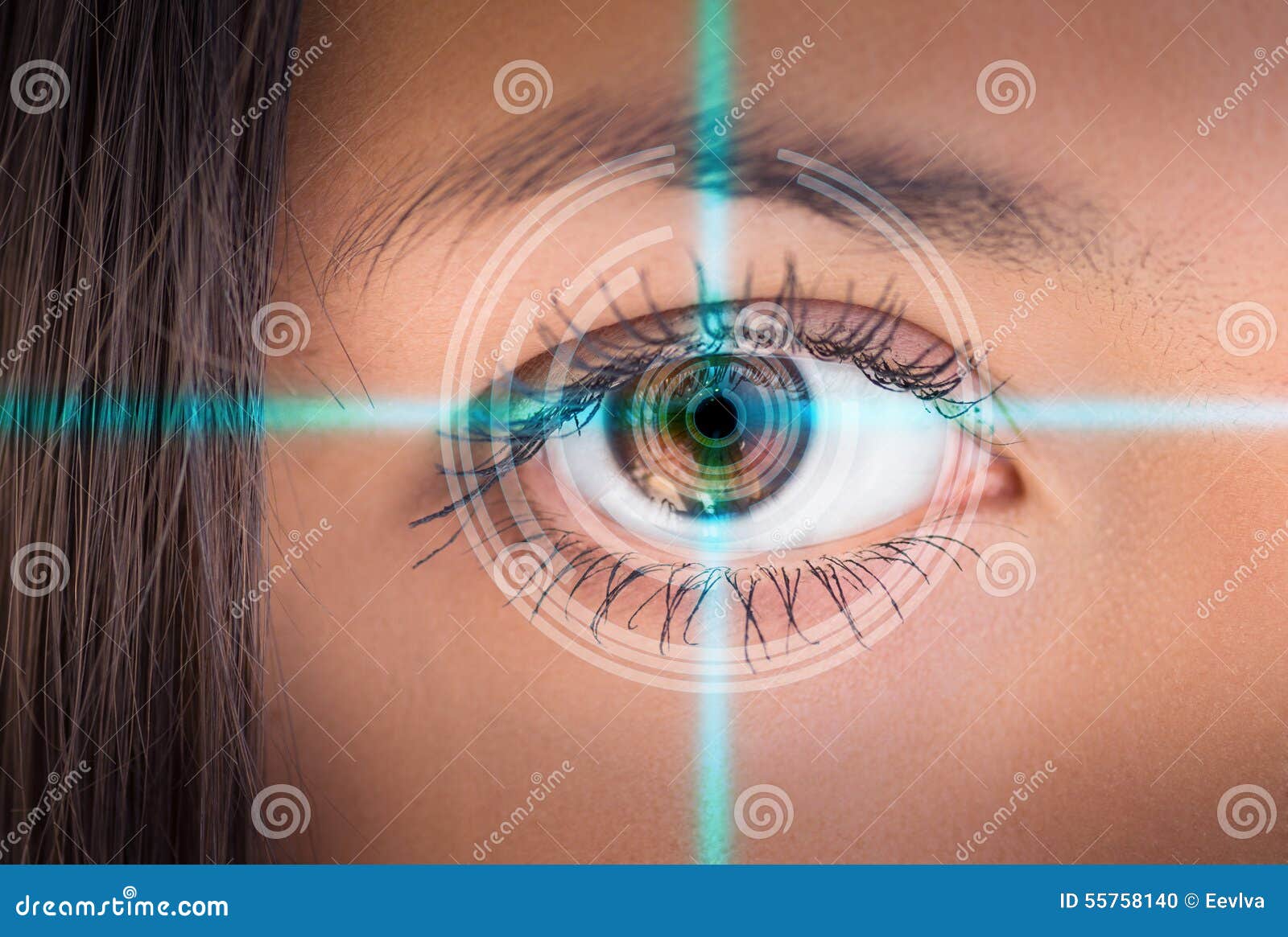 Eye Viewing Digital Information. Stock Photo - Image of eyesight ...