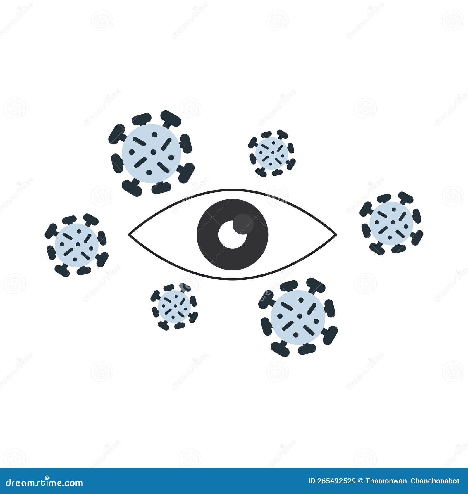 Eye Virus Medical Flat Icons Elements Vector Stock Vector ...