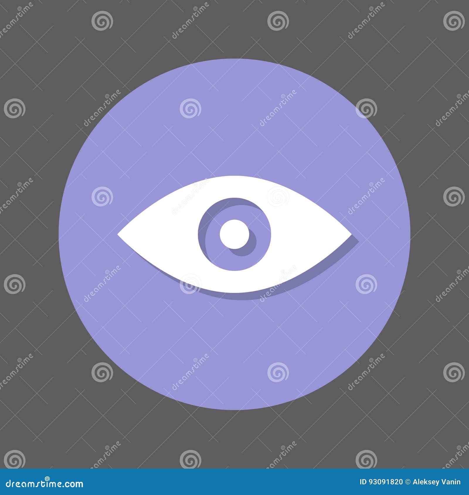 Eye, Vision Flat Icon. Round Colorful Button, Circular Vector Sign with ...