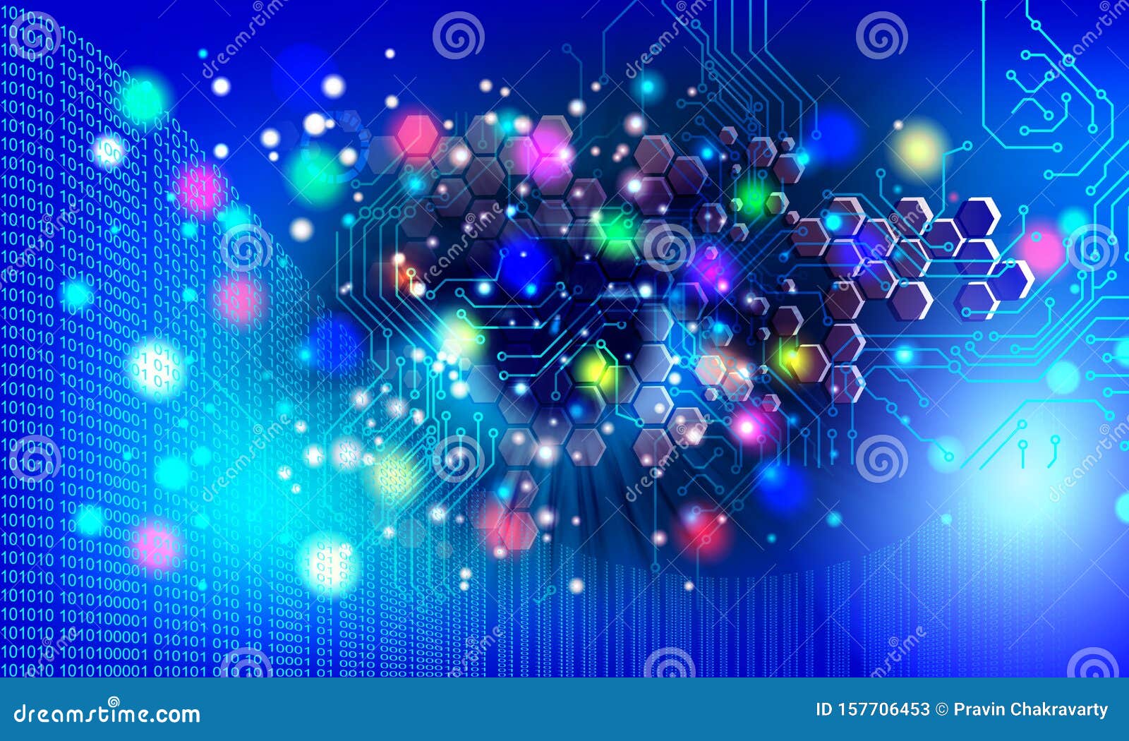 Eye Vision Hexagonal Molecular Structure, Science and Digital ...