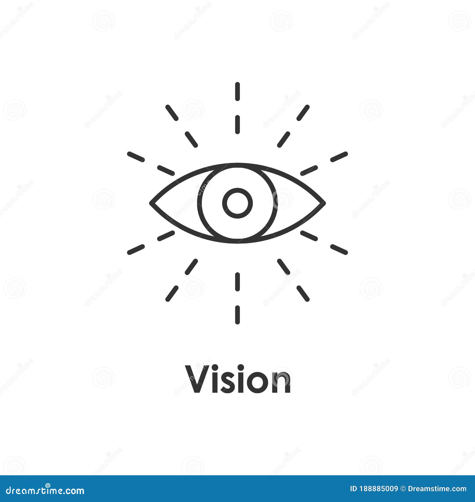Eye, vision icon stock illustration. Illustration of element - 188885009