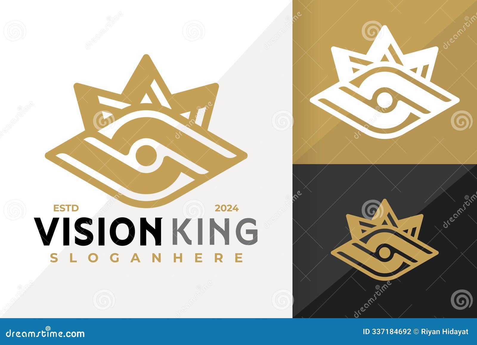 Eye Vision King Logo Icon Vector Design. Creative Simple Logos Designs ...
