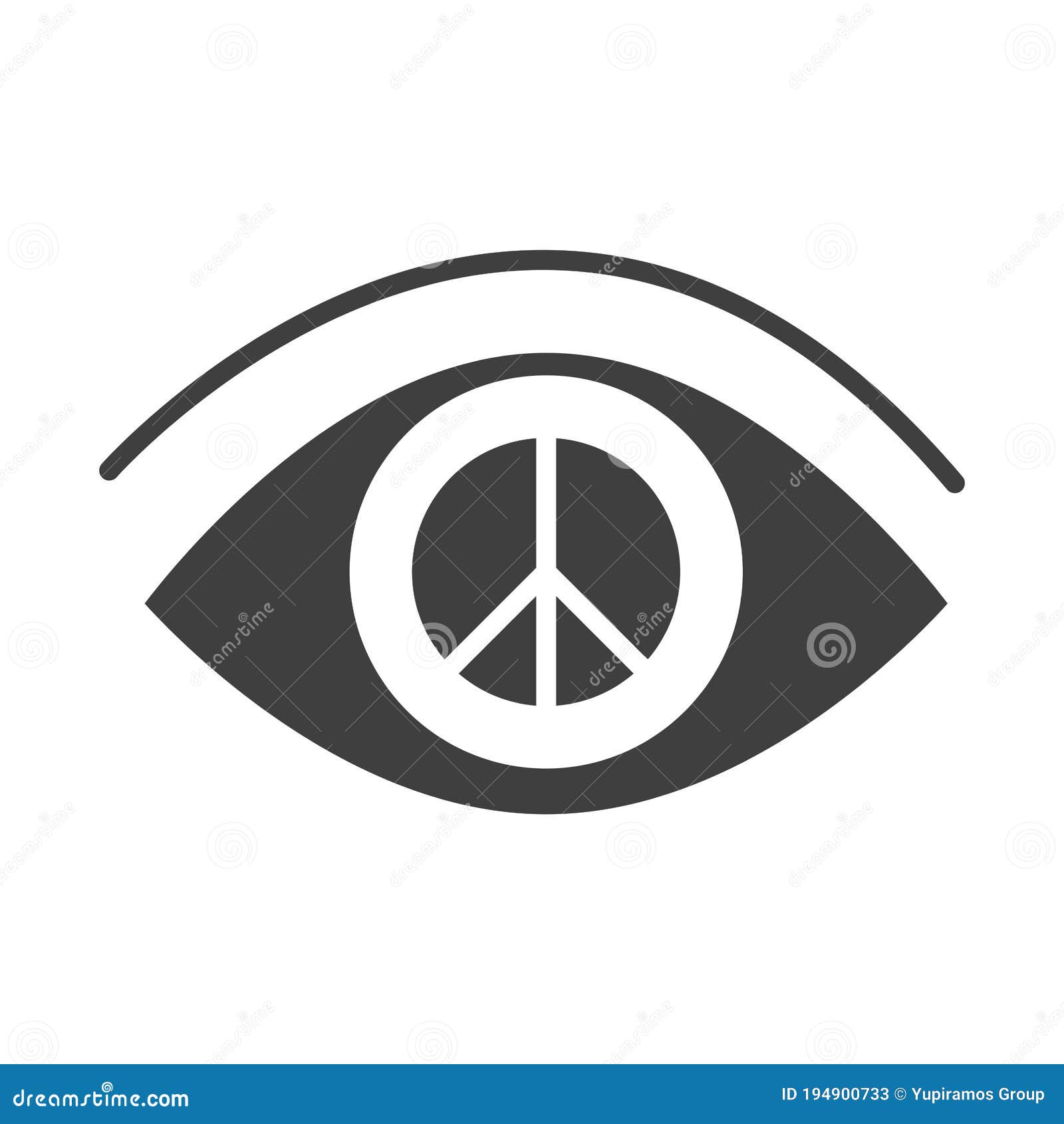 Eye Vision Peace, Human Rights Day, Silhouette Icon Design Stock Vector ...