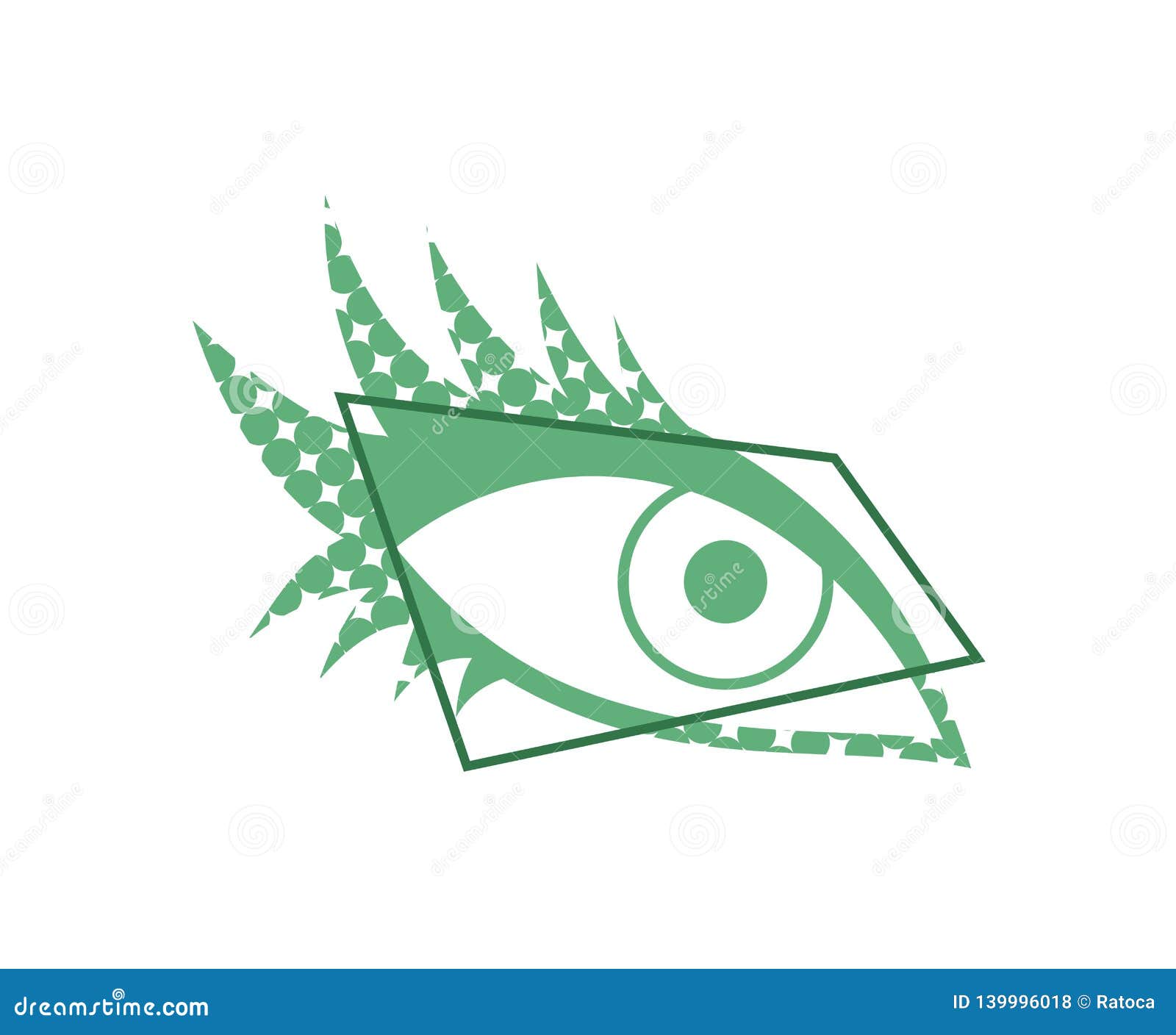 Eye visual effect symbol stock vector. Illustration of effect - 139996018