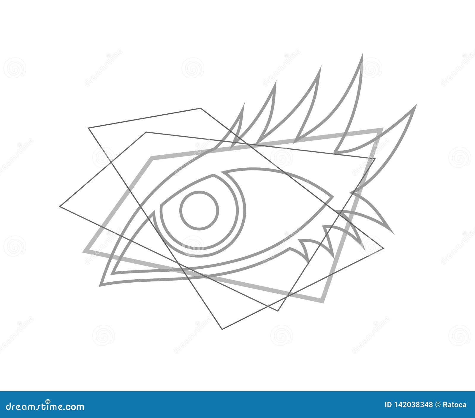 Eye visual effect symbol stock vector. Illustration of sensor - 142038348