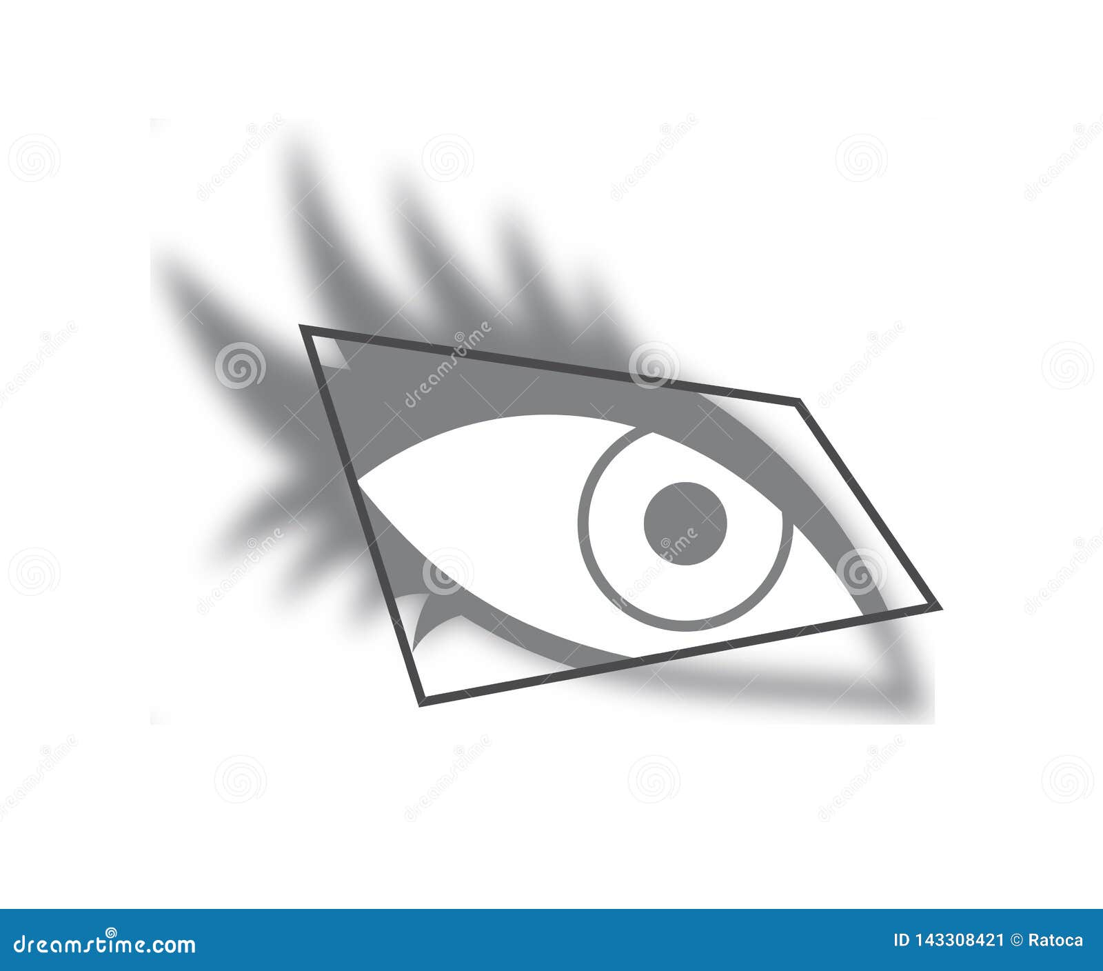 Eye visual effect symbol stock vector. Illustration of information ...