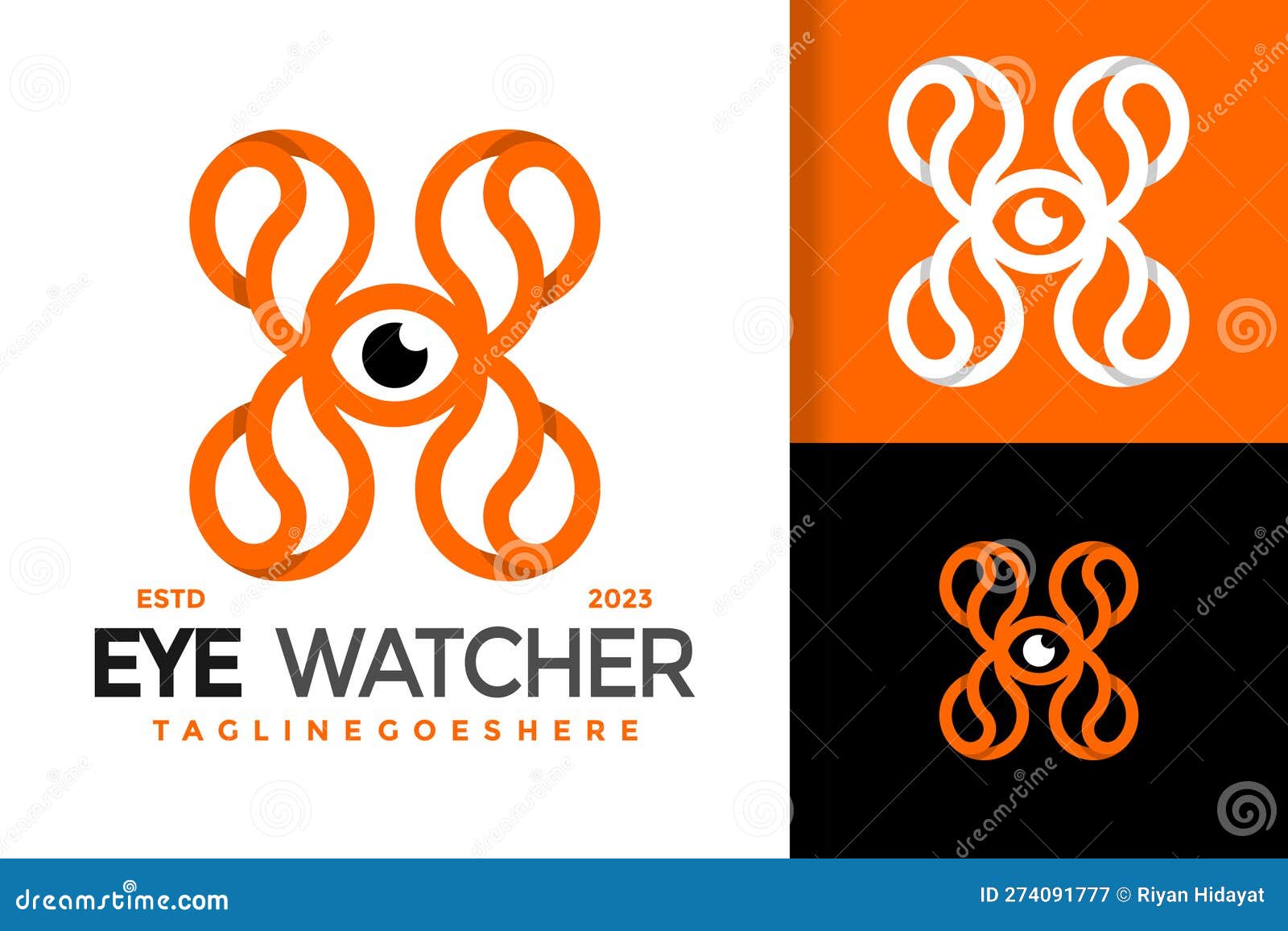 Eye Watcher Logo Vector Icon Illustration Stock Vector - Illustration ...