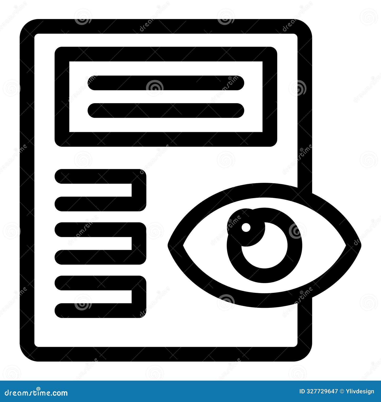 Eye Watching Document File Representing Concept of Monitoring Stock ...