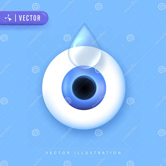 Eye Water drop stock vector. Illustration of medical - 312470611