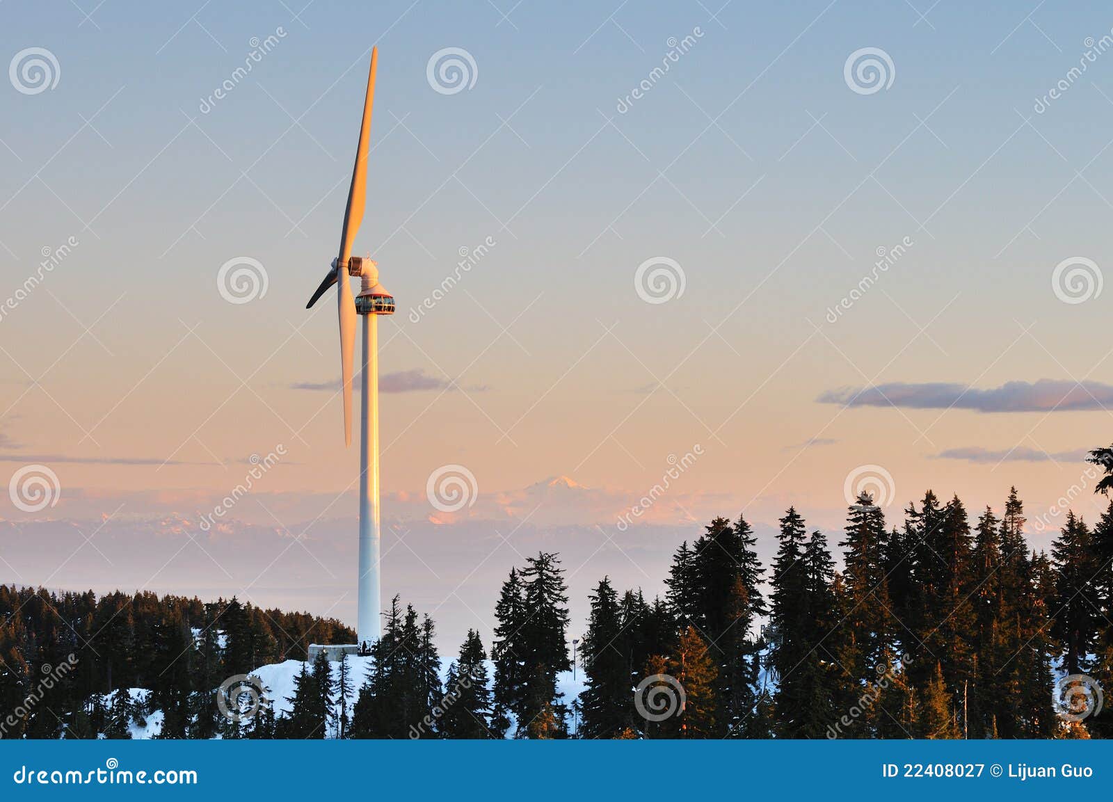 The Eye of the Wind at Winter Sunset Stock Image - Image of shaft ...