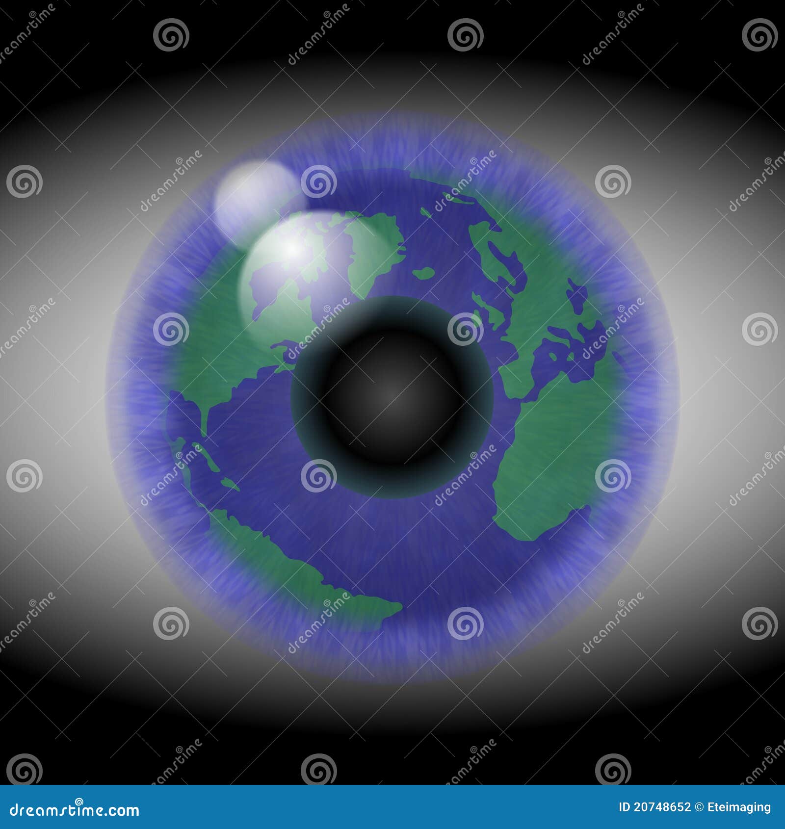 Eye of the world stock illustration. Illustration of global - 20748652