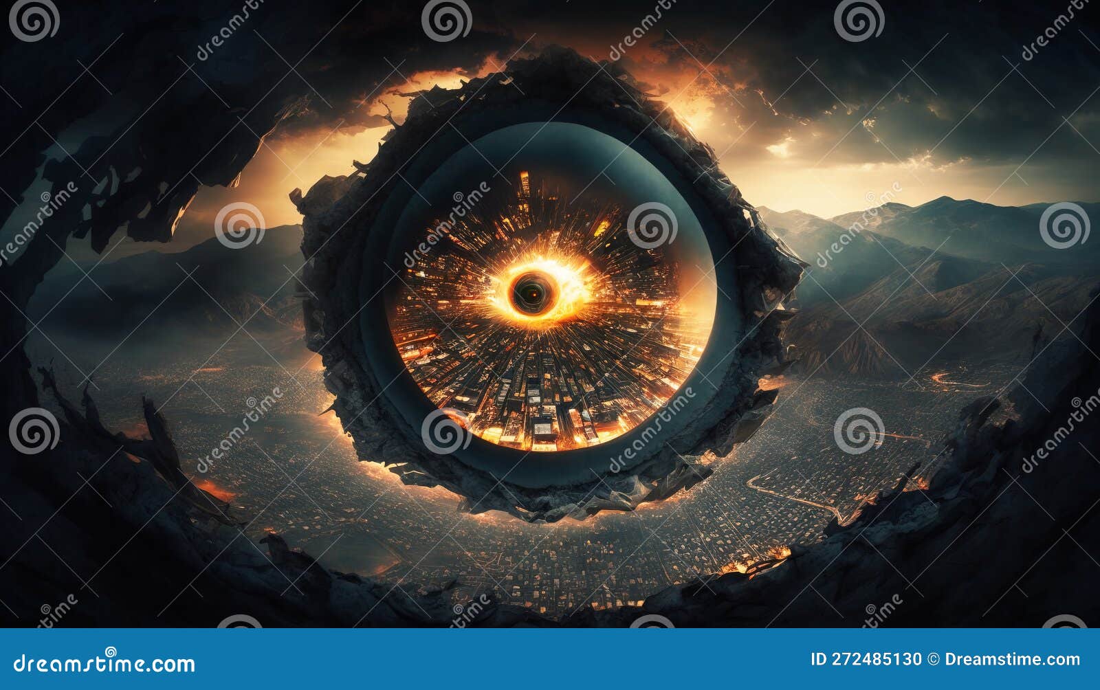 Eye of the world stock illustration. Illustration of generative - 272485130