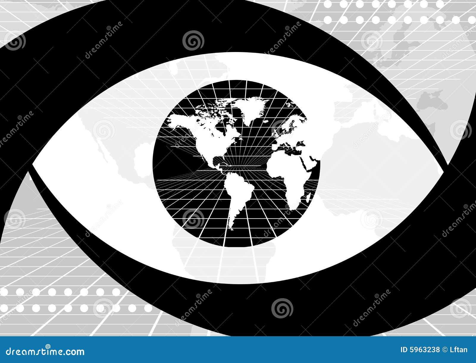 Eye of World Globe stock vector. Illustration of abstract - 5963238