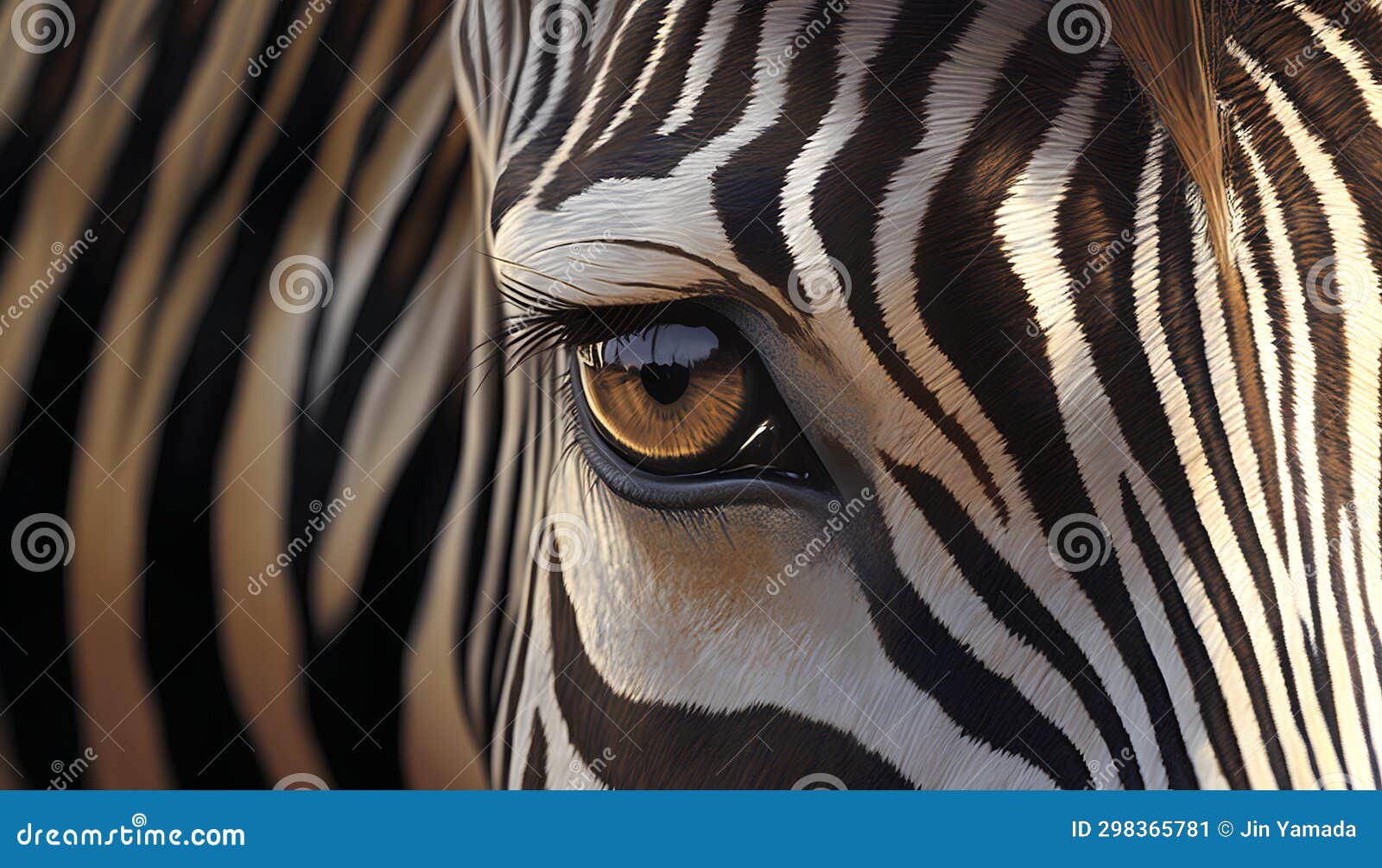 Eye of Zebra Close-up. Wildlife Scene from Nature Stock Illustration ...