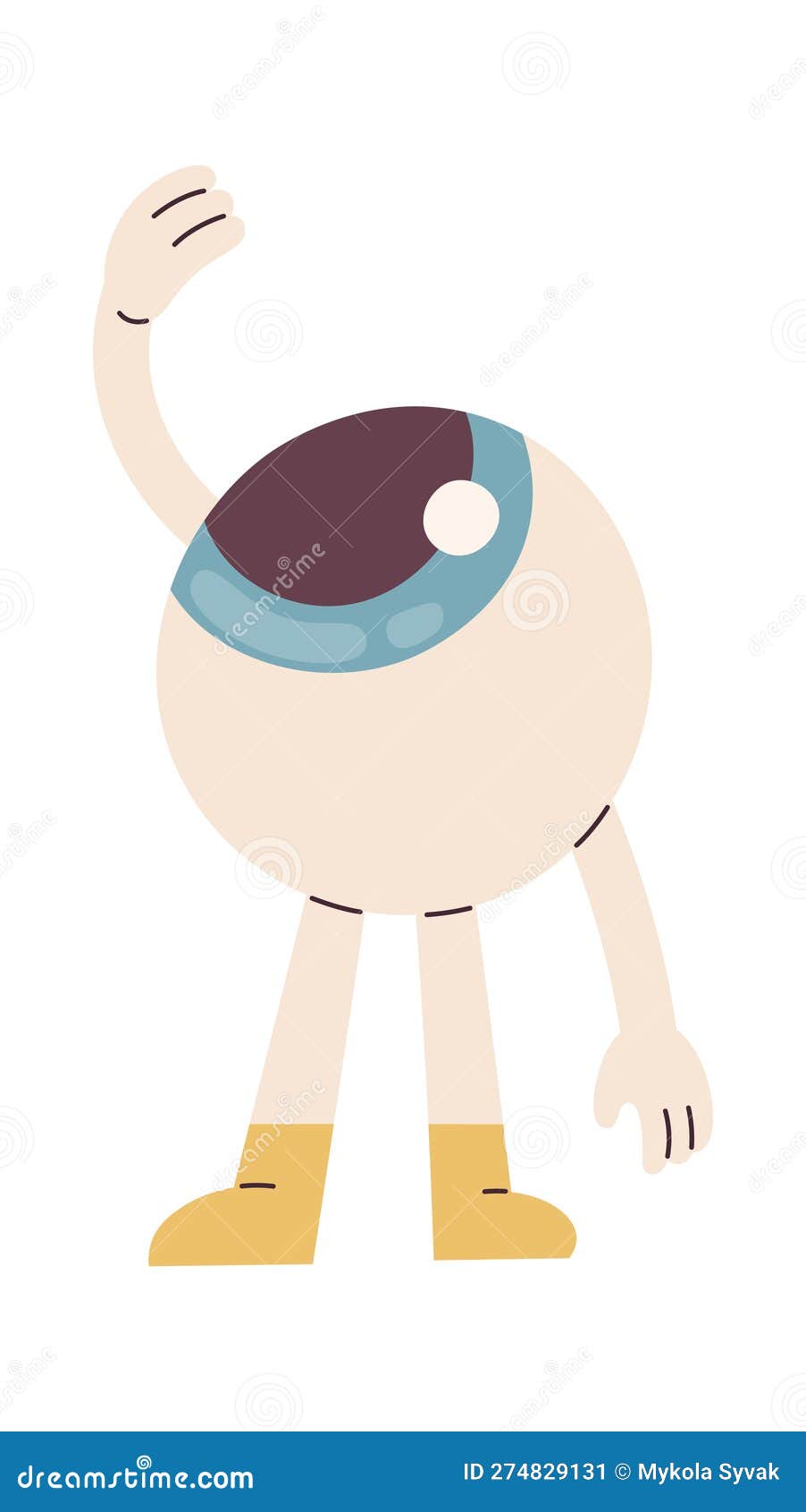 Eyeball Character Looking Up Stock Vector - Illustration of face ...