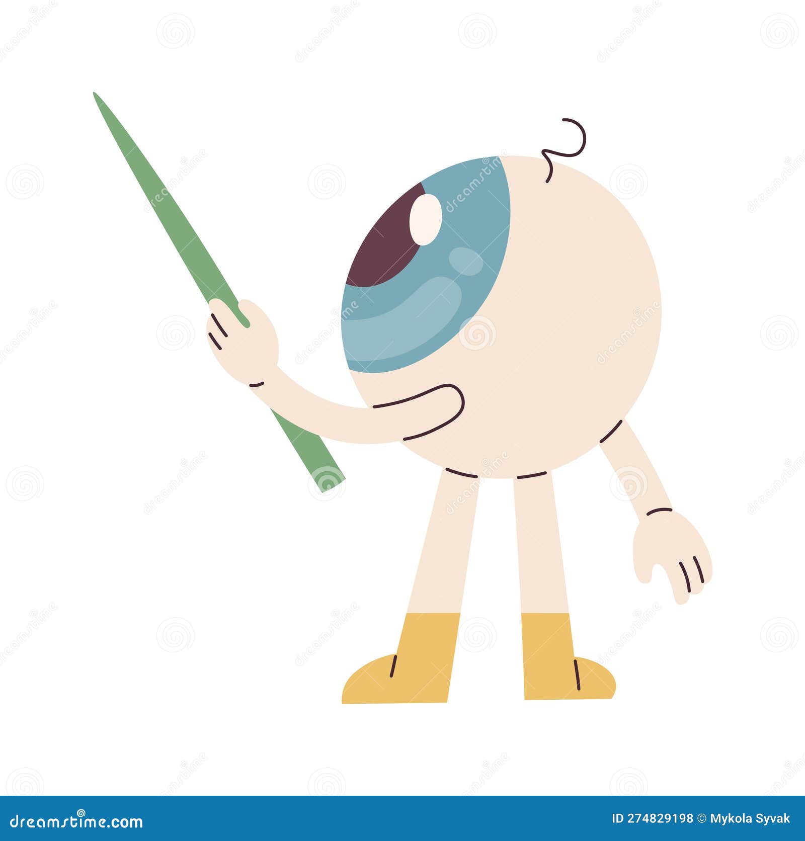 Eyeball Character And Eye Test Letters Chart Cartoon Vector ...