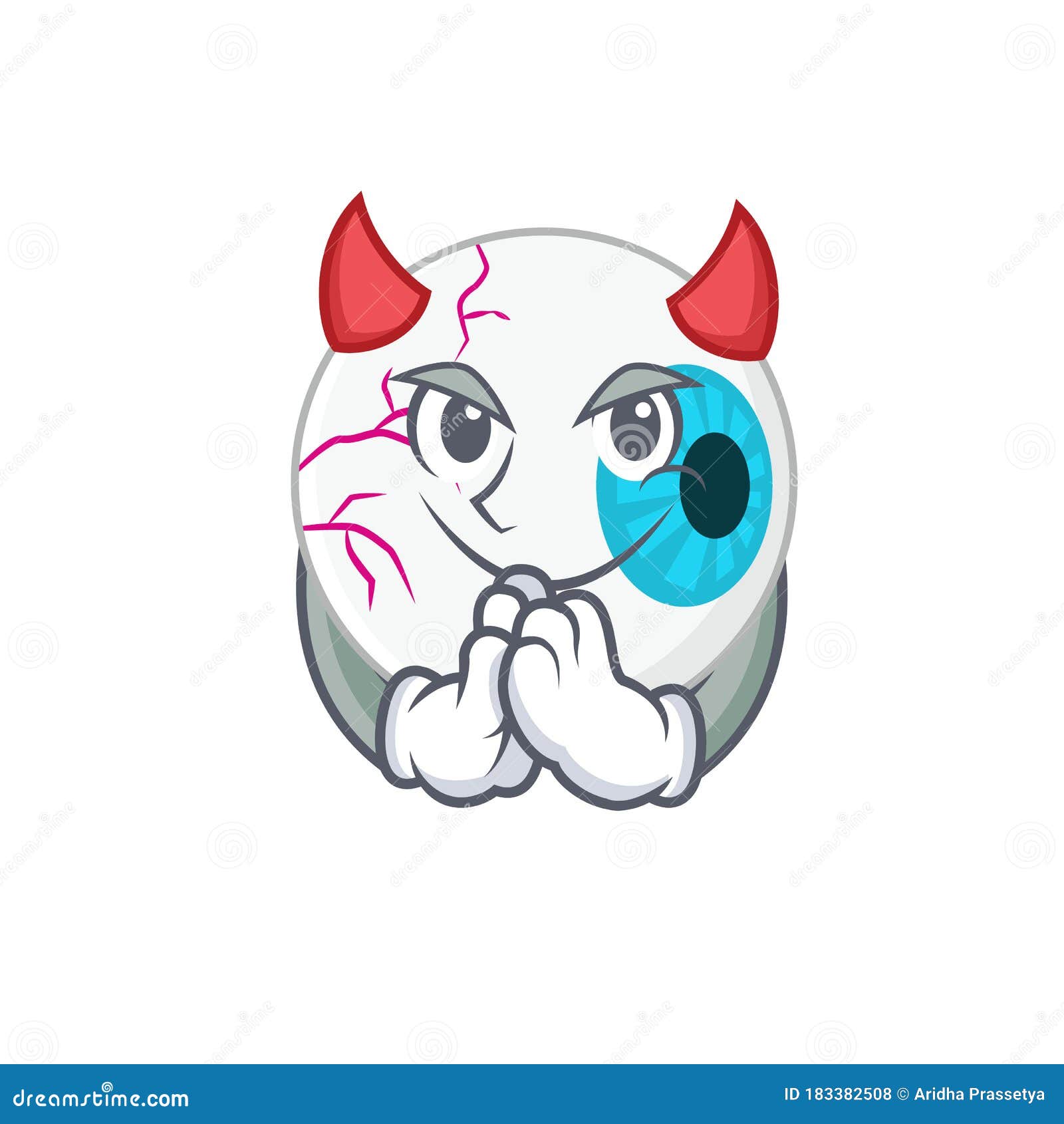 Eyeball Clothed As Devil Cartoon Character Design Concept Stock Vector ... Eyeball Clothed As Devil Cartoon Character Design Concept Stock Vector ...