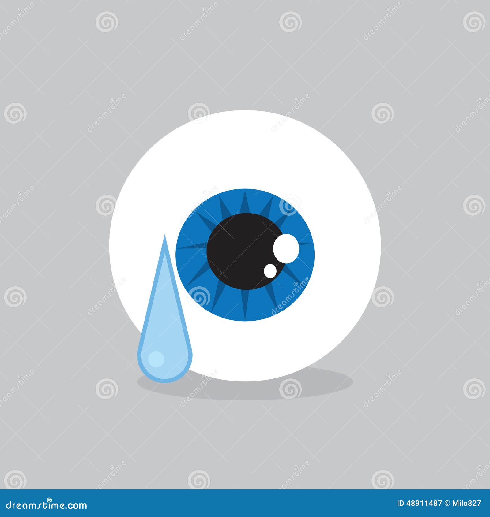 Eyeball Crying stock vector. Illustration of feelings - 48911487