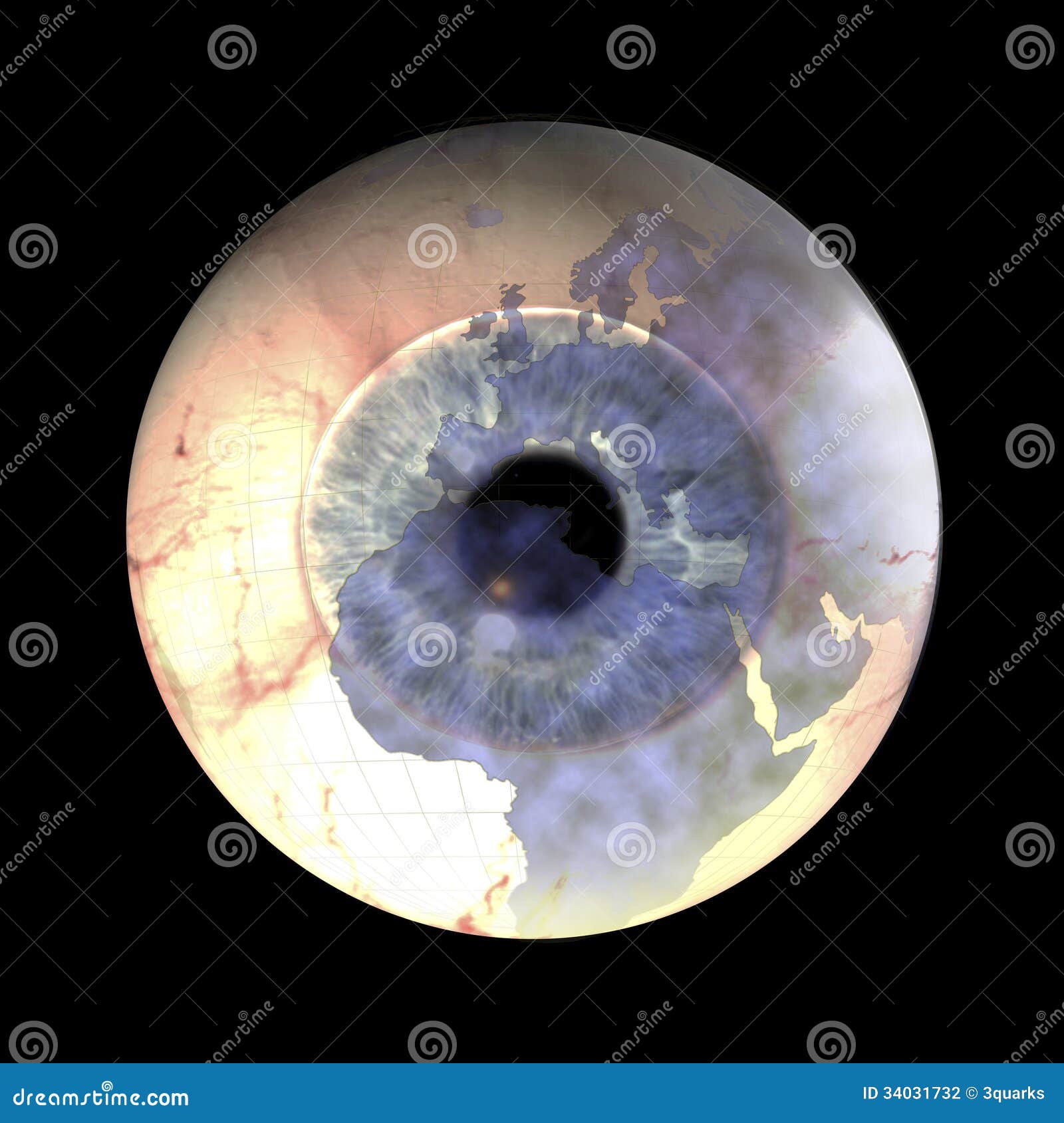 Eyeball Globe stock illustration. Illustration of detail - 34031732