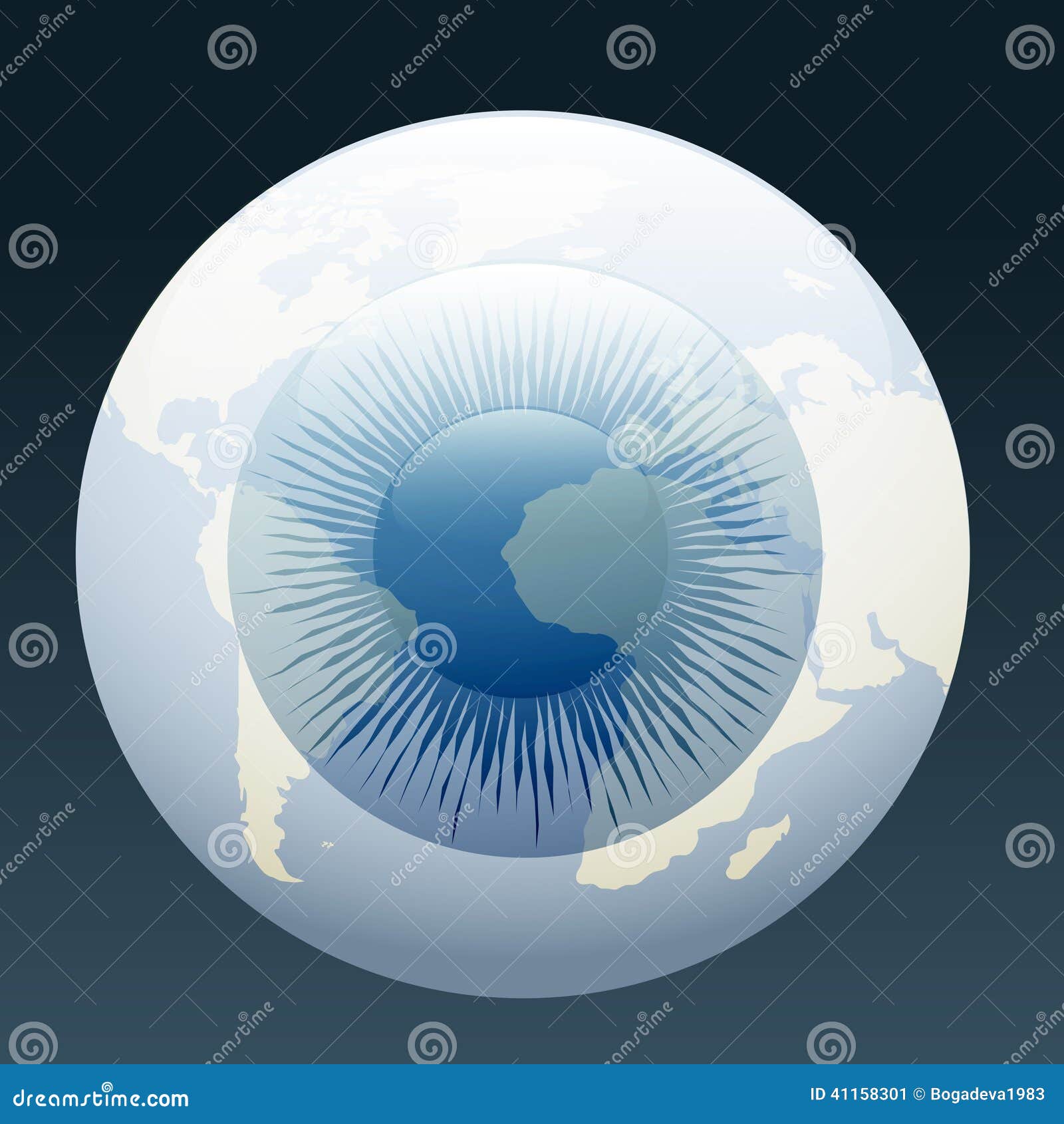 Eyeball globe stock vector. Illustration of geographic - 41158301