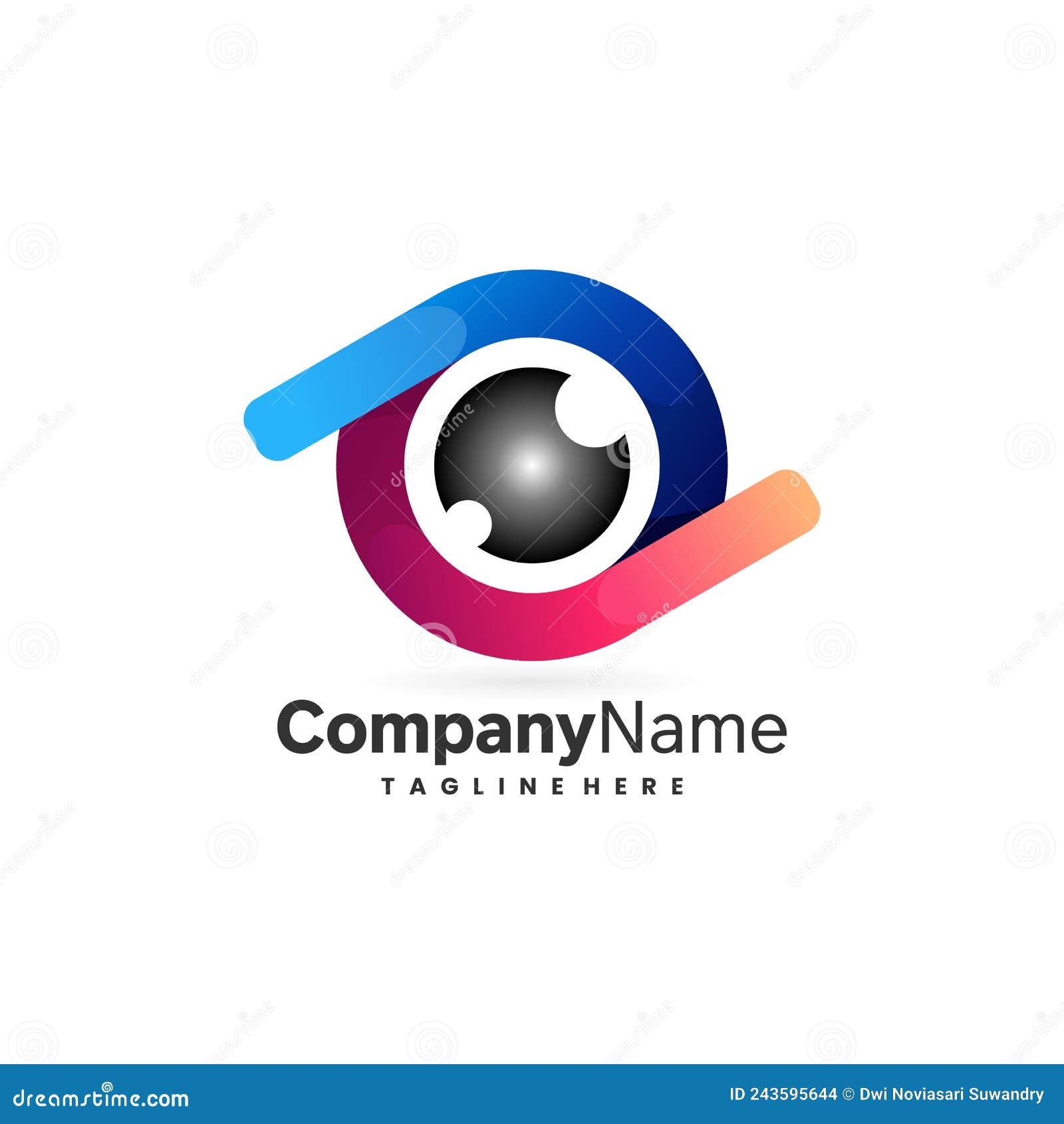 Eyeball Logo, Vision Tech Logo Stock Vector - Illustration of symbol ...