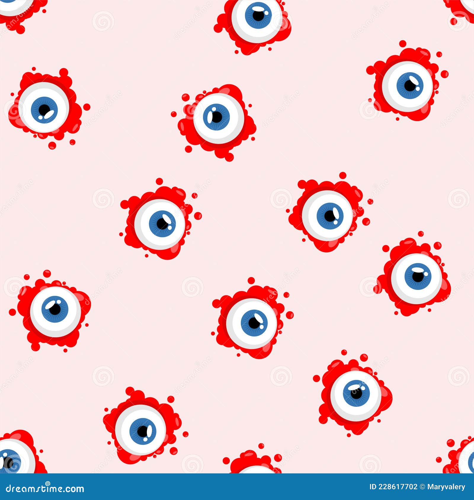 Eyeball Pattern Seamless. Eye and Blood Background Stock Vector ...