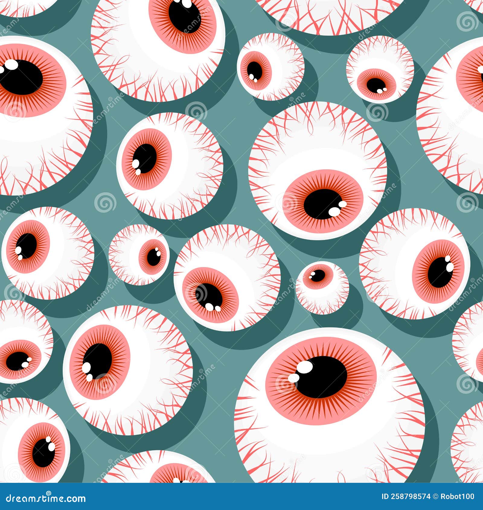 Eyeball Pattern Seamless . Round Eye Background Stock Vector ...