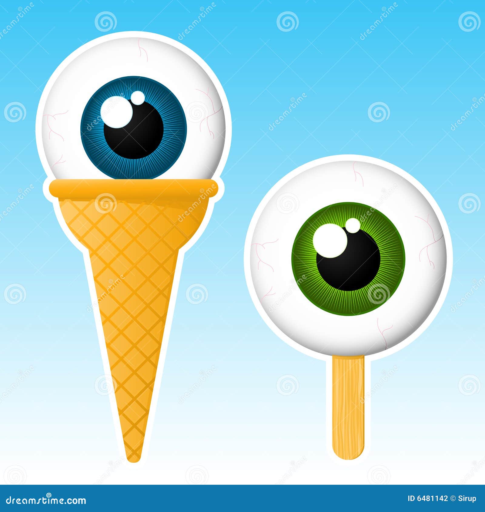 Eyeball popsicle stock vector. Illustration of design - 6481142