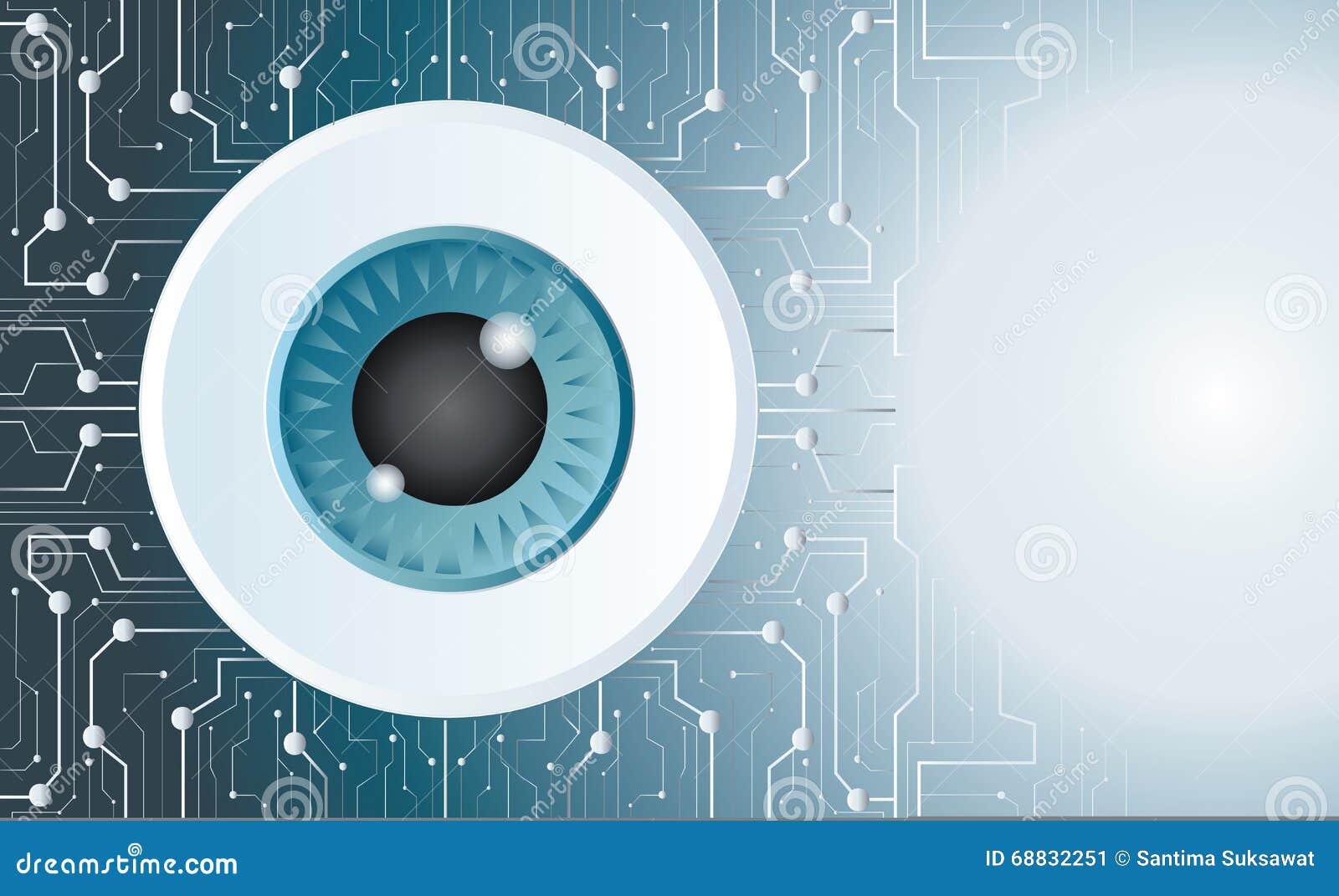 Eyeball Technology Background Cartoon Vector | CartoonDealer.com #41553083