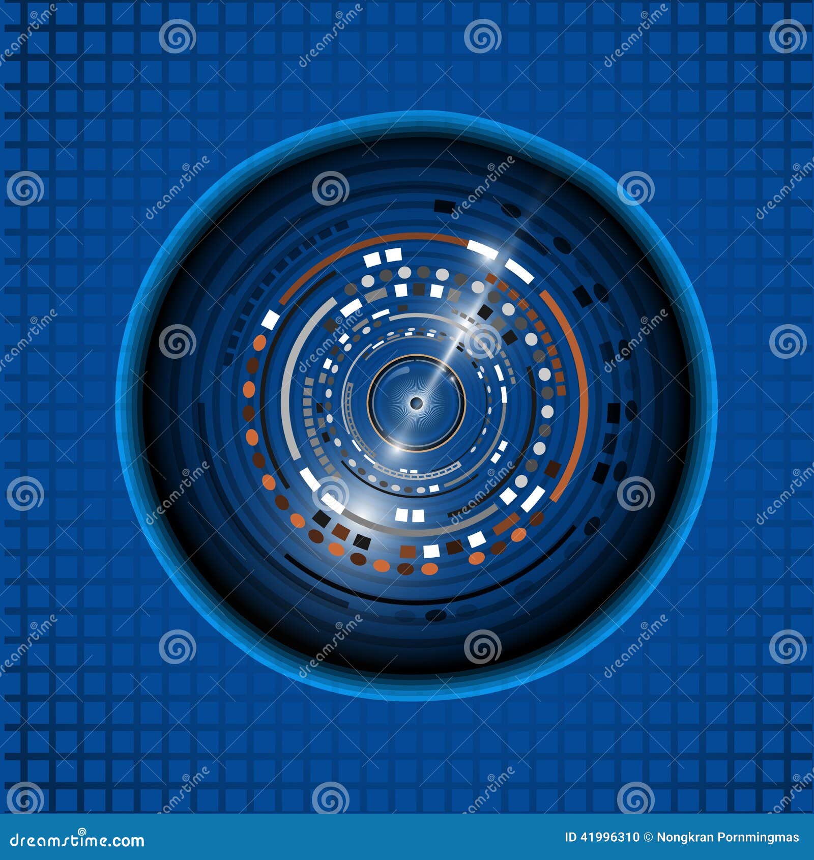 Eyeball Technology Background Cartoon Vector | CartoonDealer.com #41553083