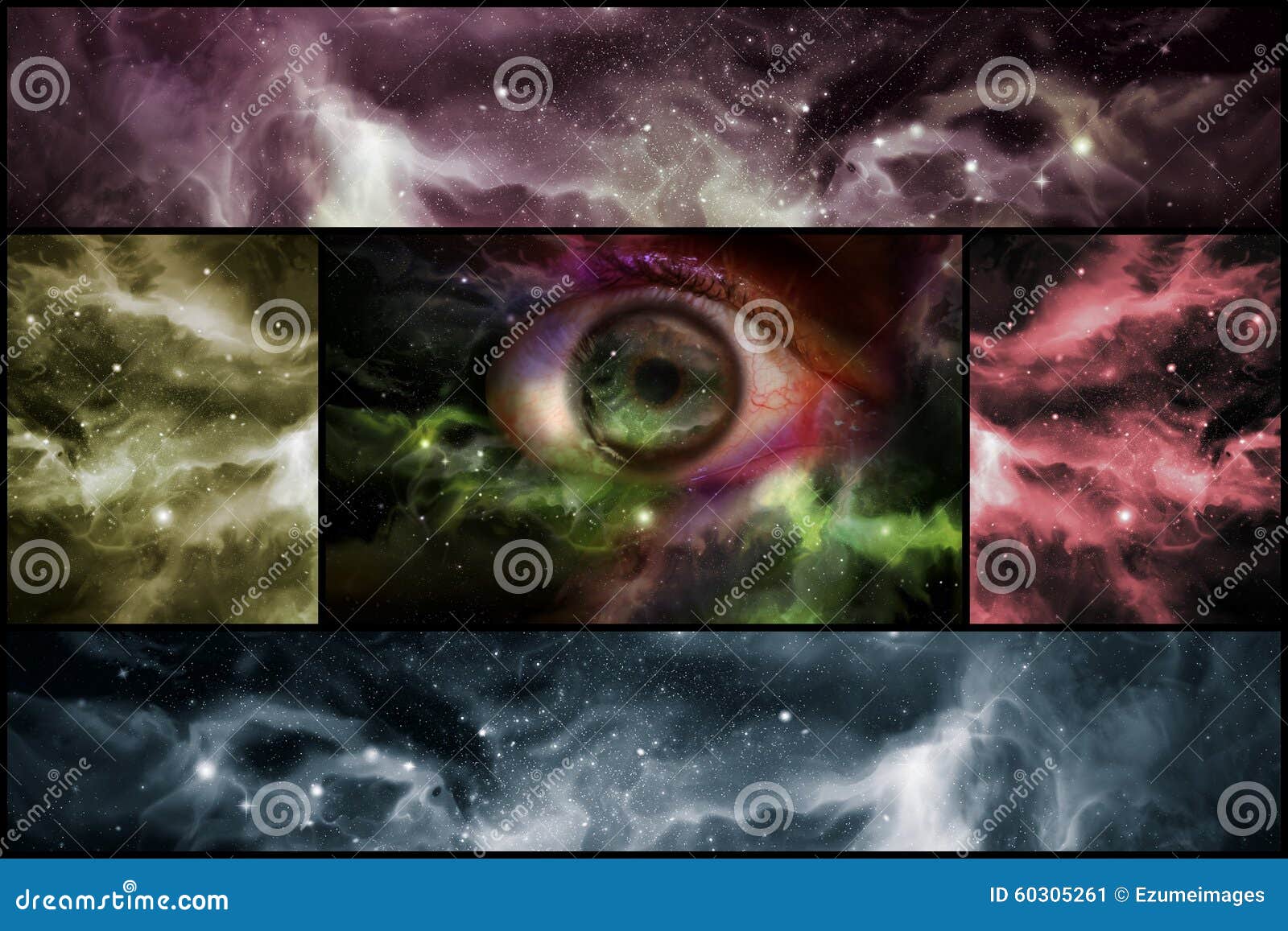 Eyeball Universe Collage stock image. Image of astronomy - 60305261