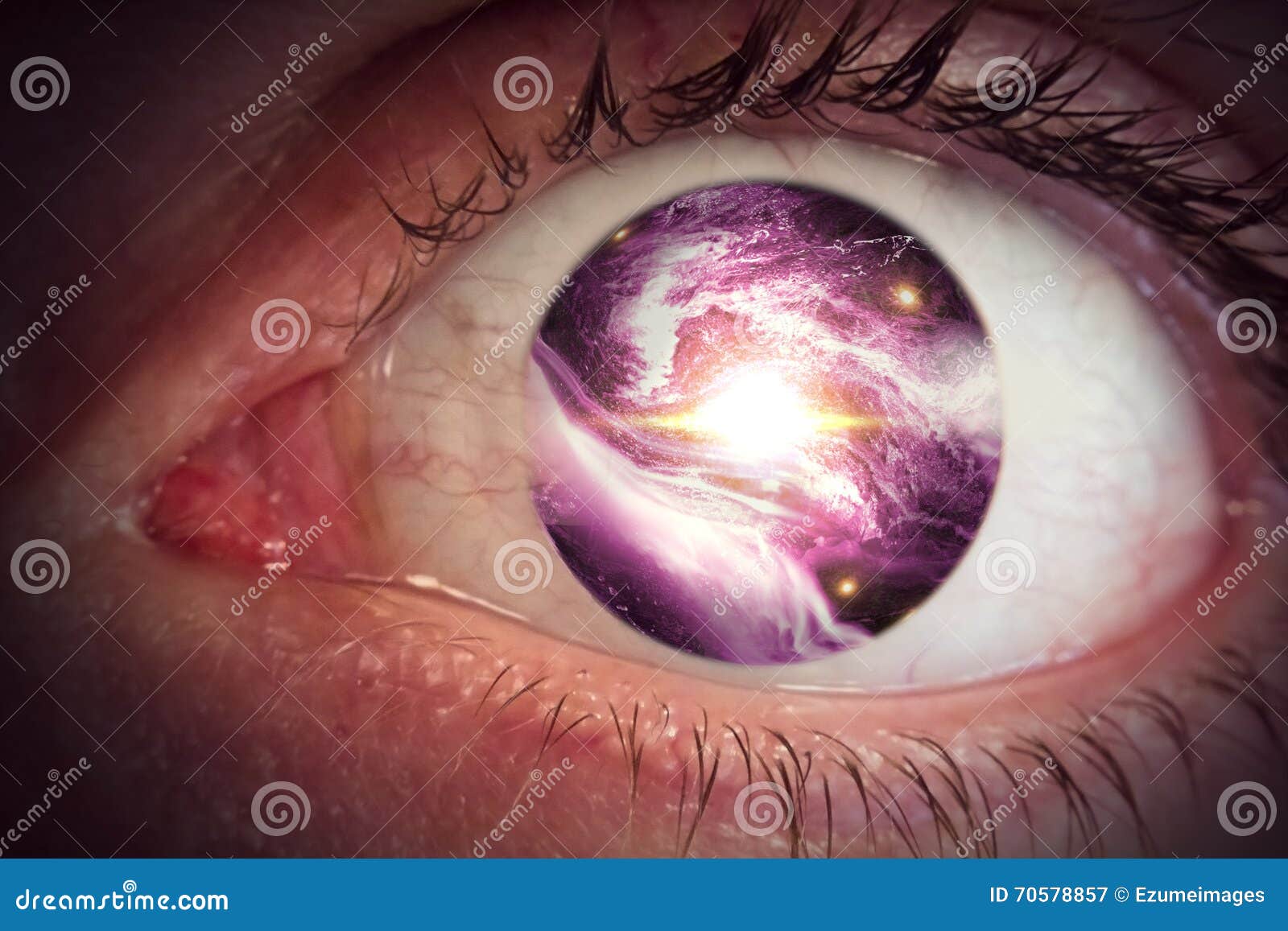 Eyeball Universe stock image. Image of cosmos, glowing - 70578857