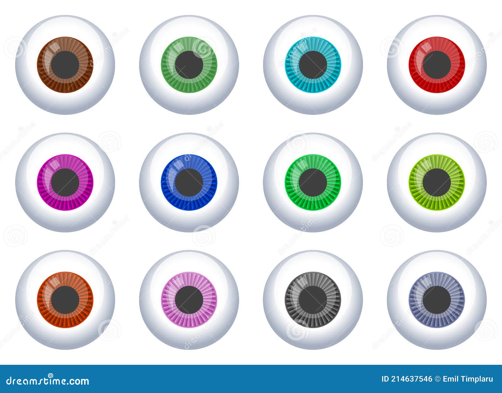Eyeball Vector Design Illustration Isolated on White Background Stock ...