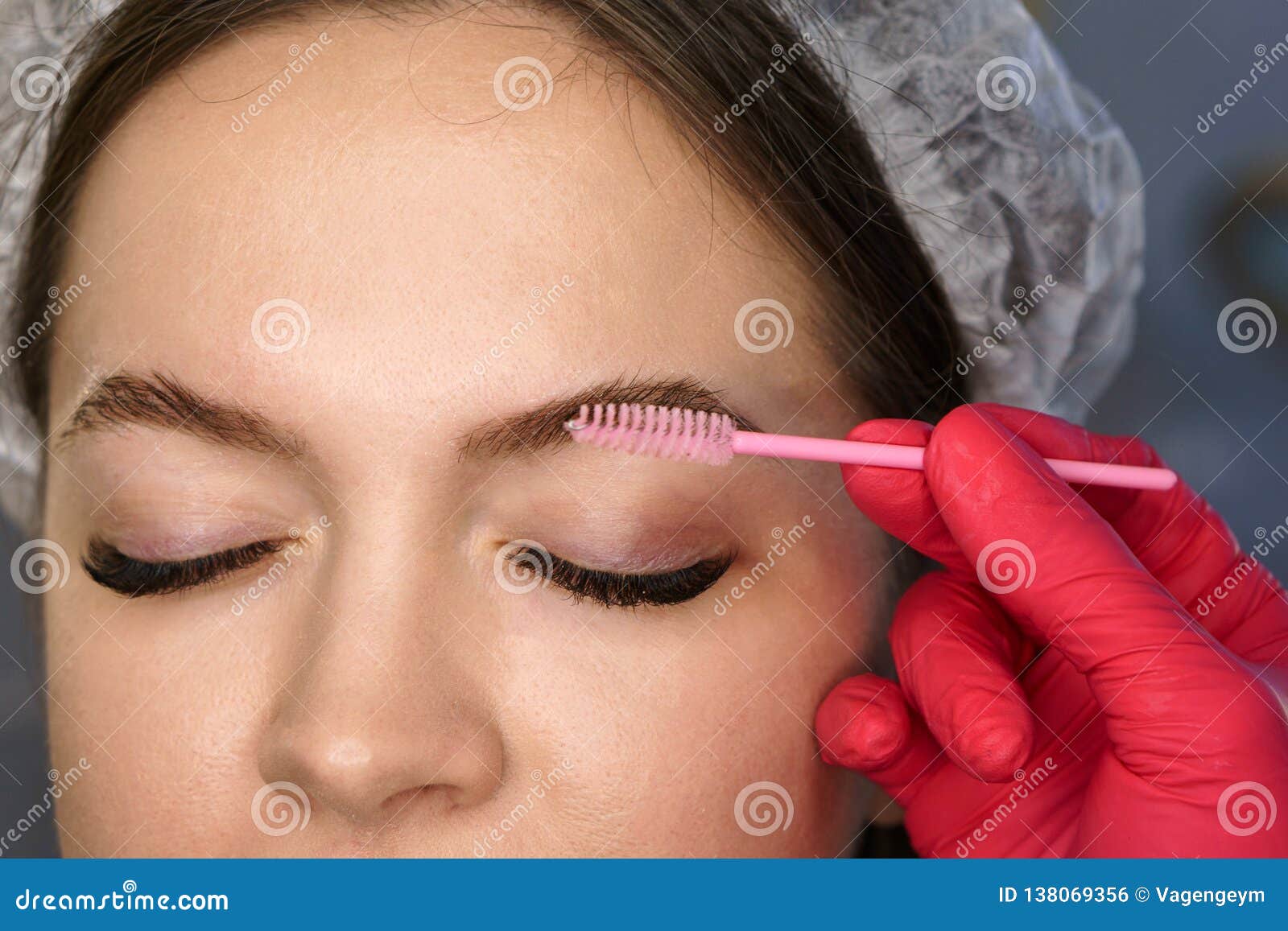 Eyebrow correction stock photo. Image of beautiful, closeup - 138069356