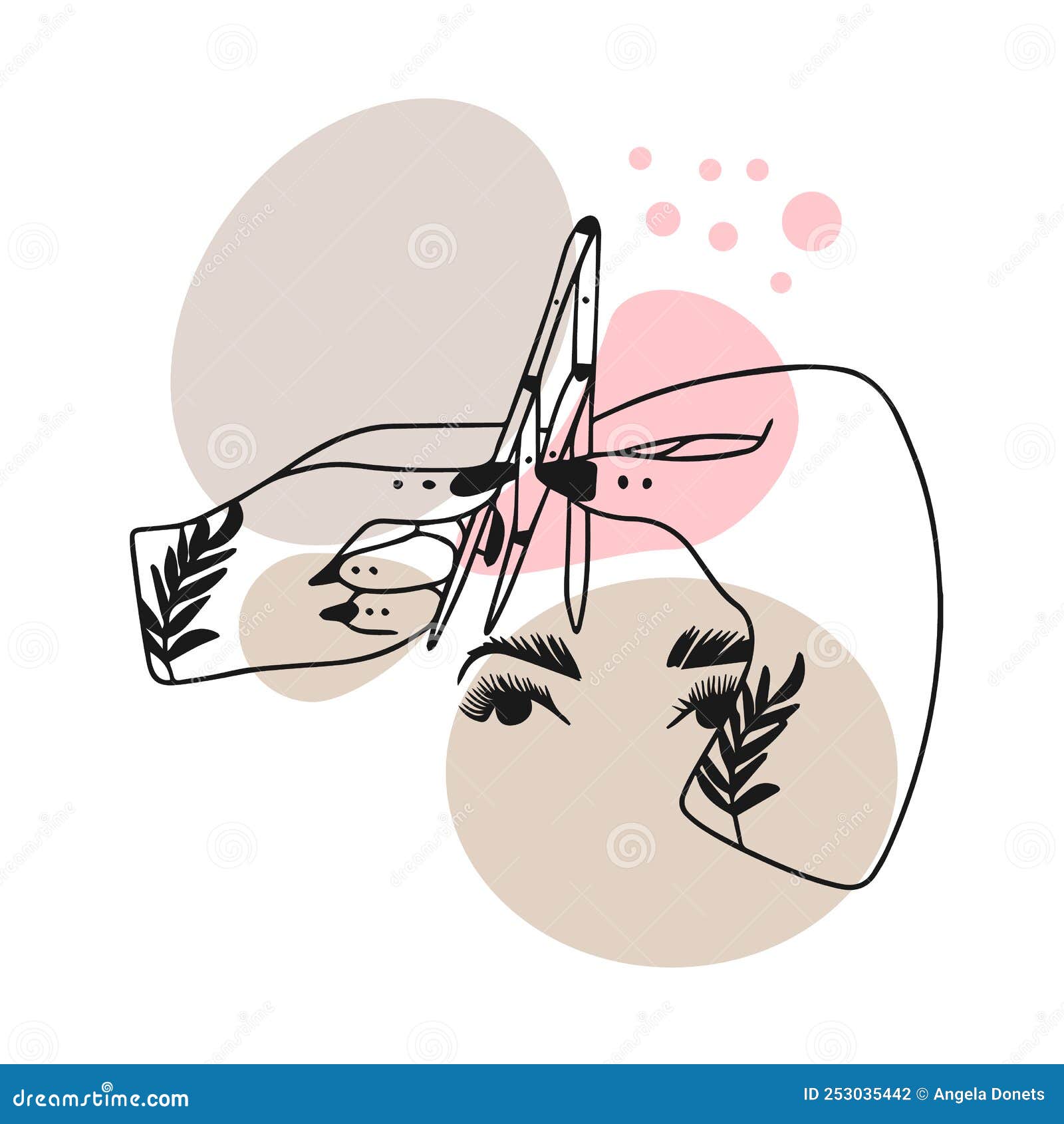 Permanent Makeup. Eyeliner And Correction Eyebrow Shaping. Before And ...