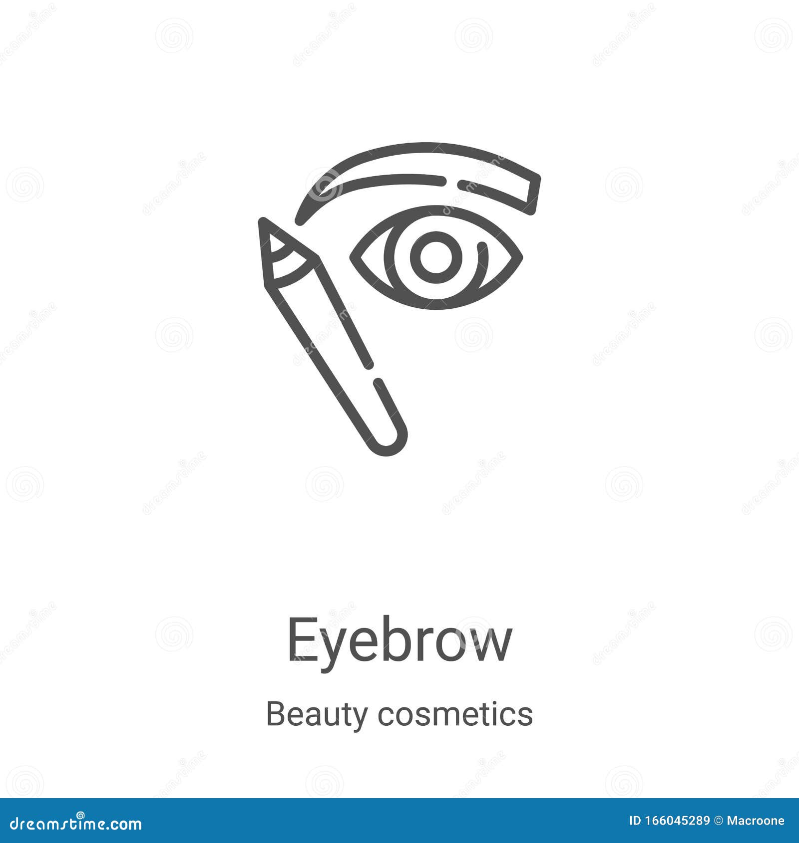 Eyebrow Icon Vector from Beauty Cosmetics Collection. Thin Line Eyebrow ...