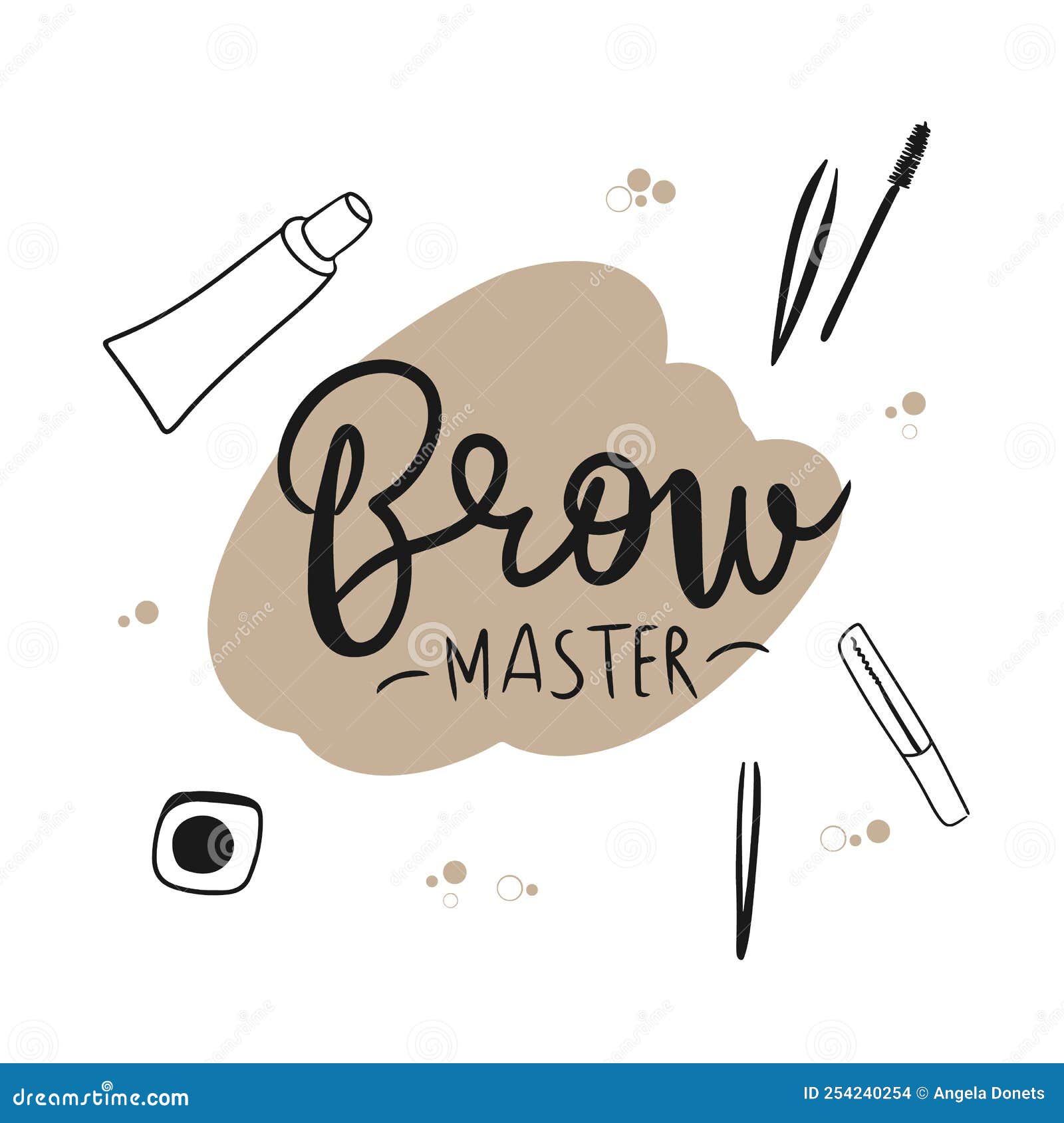 Eyebrow Master, Handwritten Lettering, Microblading, Cosmetic Procedure ...