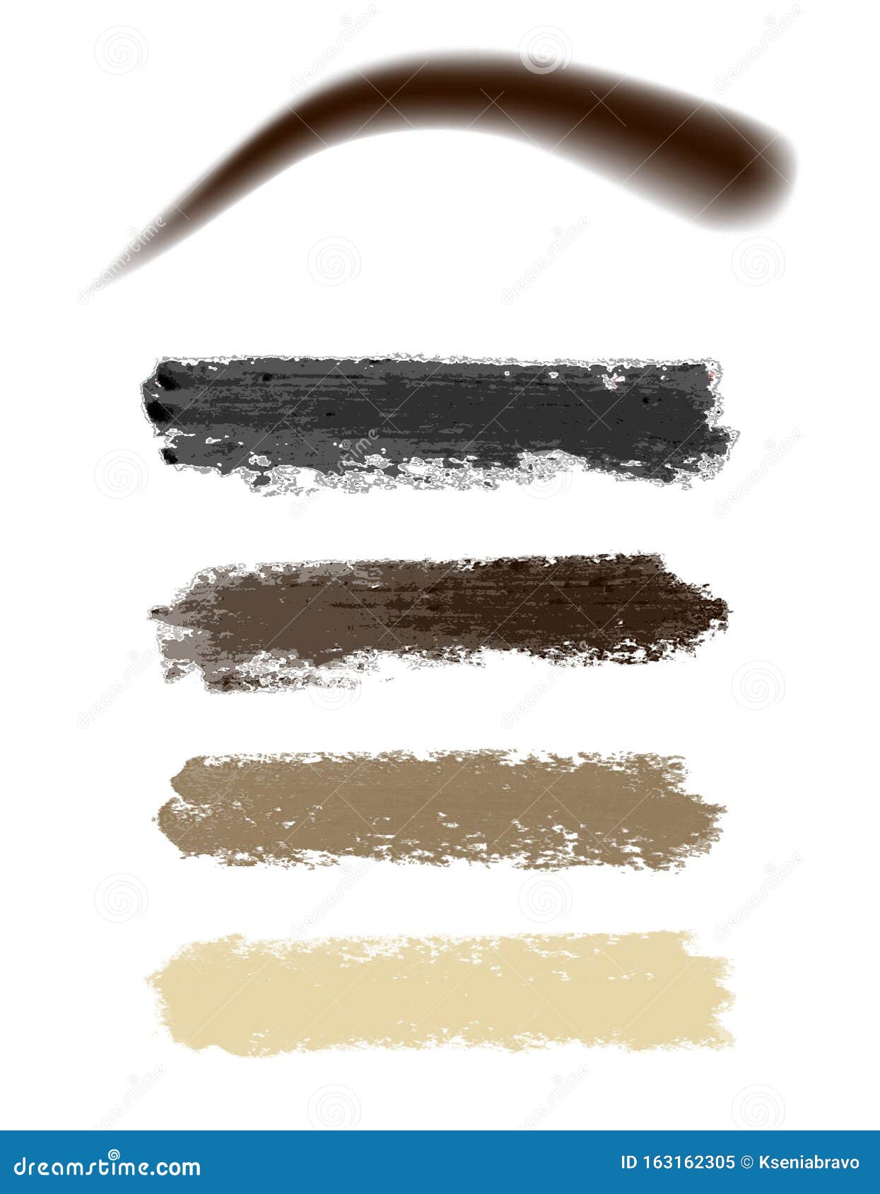 Eyebrow Paint, Mascara, Smear, Vector Stock Vector - Illustration of ...