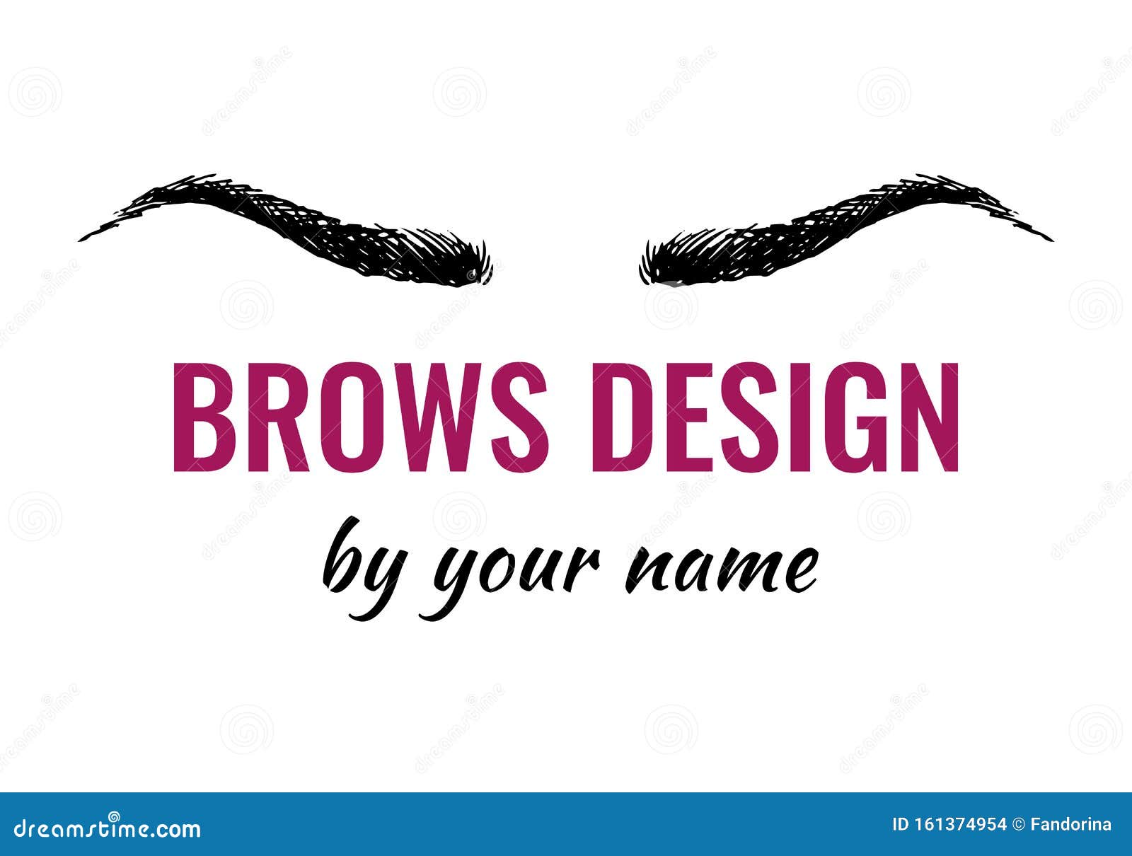 Eyebrow shape vector logo stock vector. Illustration of icon - 161374954