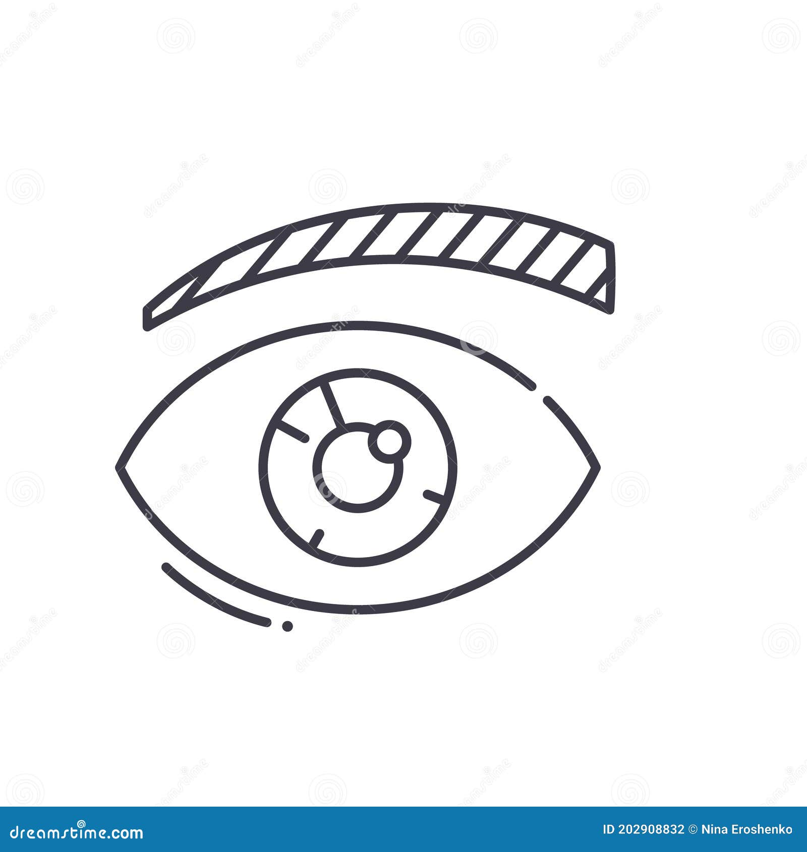 Eyebrow Threading Icon, Black Vector Sign With Editable Strokes ...