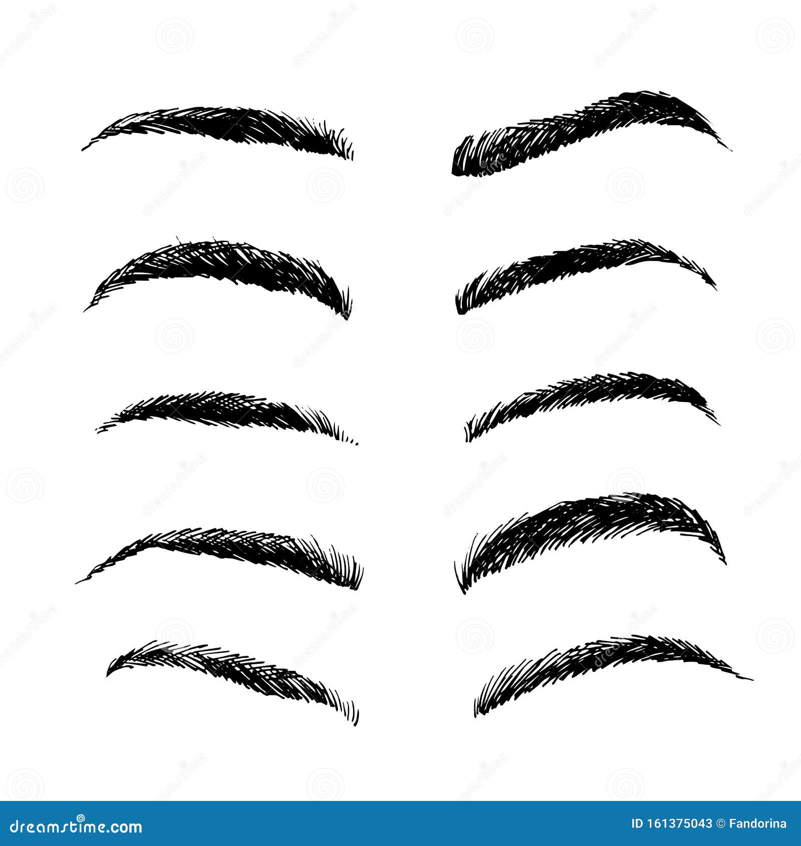 Eyebrows shapes vector set stock vector. Illustration of face - 161375043